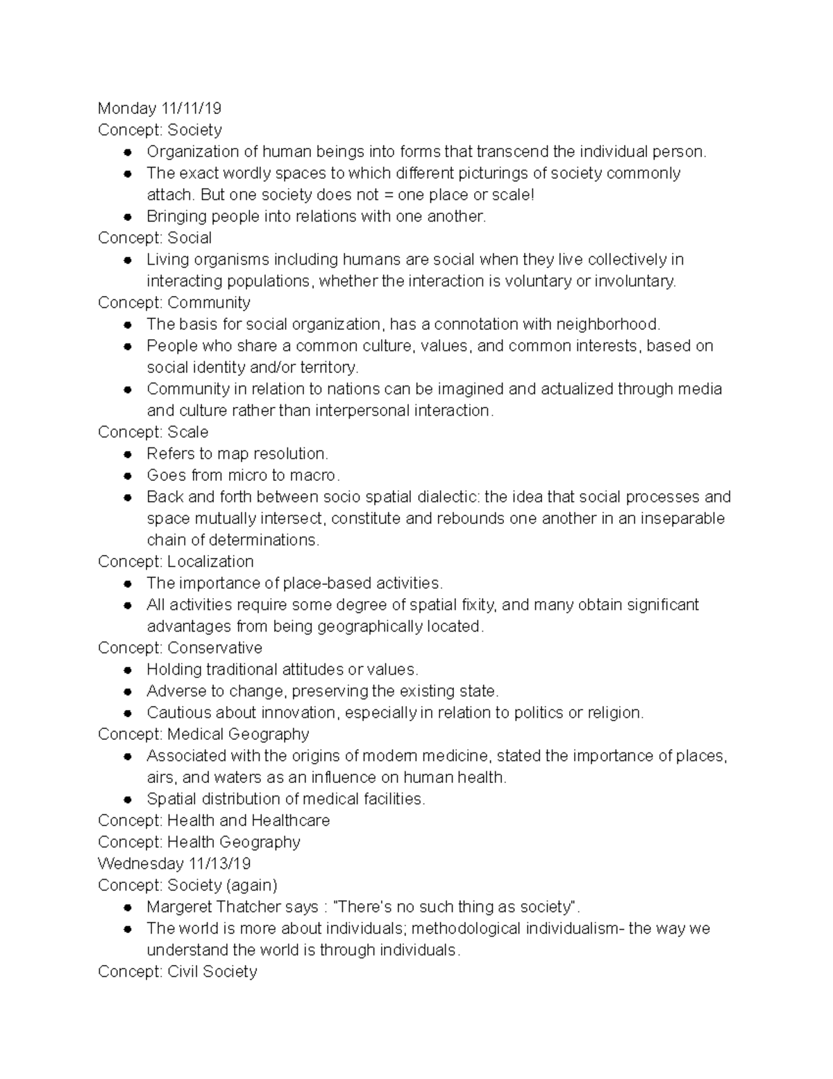 Introduction to Cultural Geography Notes Exam 3 - Monday 11/11/ Concept ...