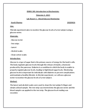 Lab practical 1 - Blood grouping lab writeup - BMHS 205 – Basic ...