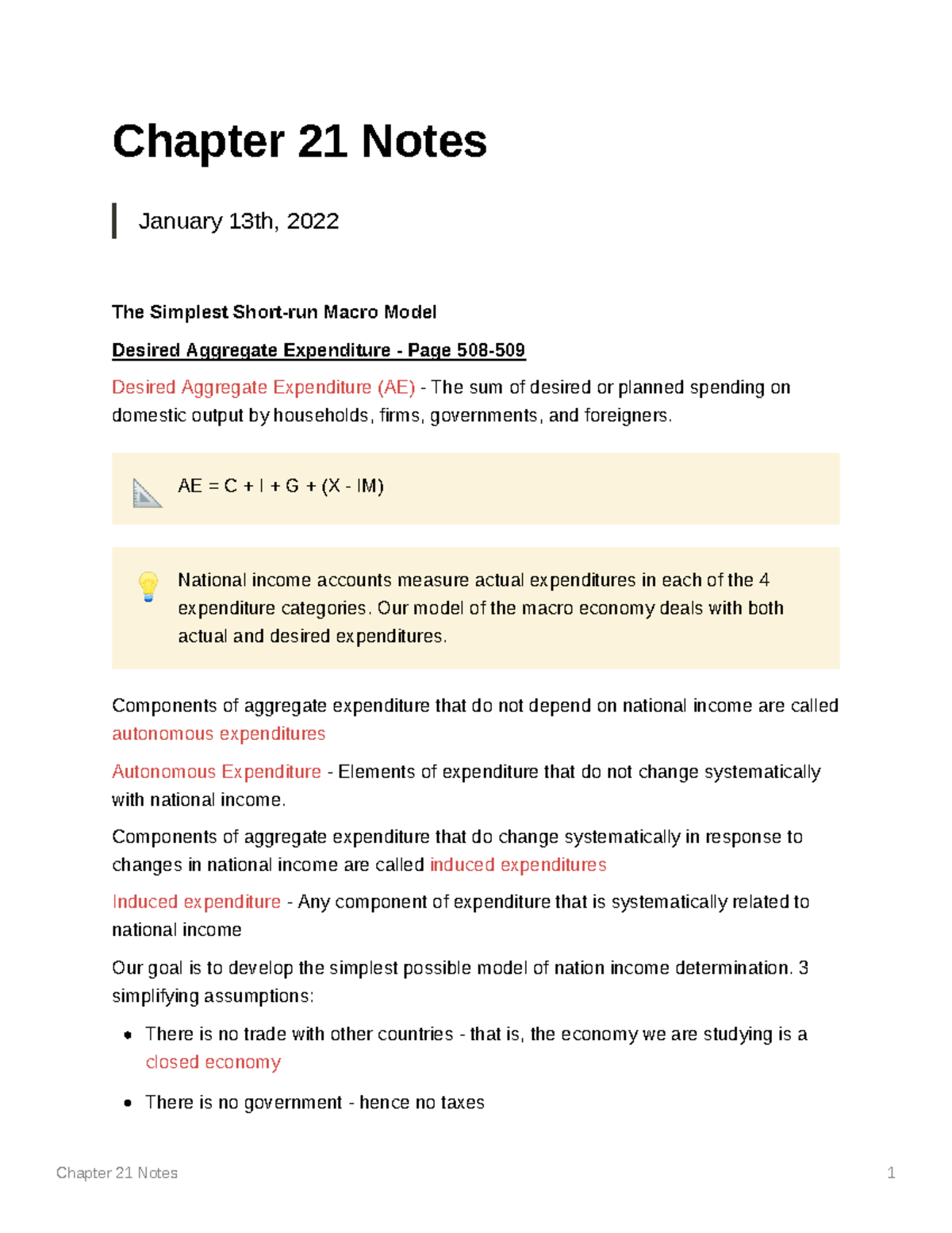 Chapter 21 Notes asdfghjkl - Chapter 21 Notes January 13th, 2022 The ...