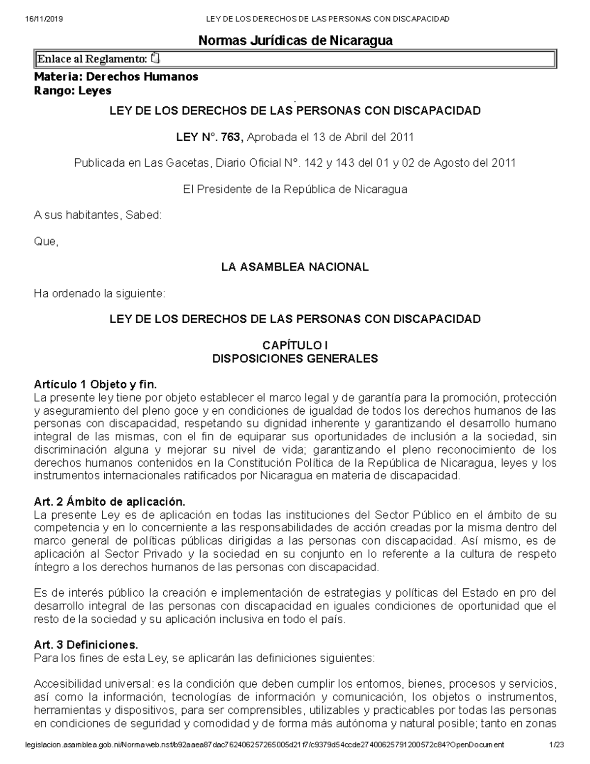 LEY 763 - Derecho Administrativo - LEY DE LOS DERECHOS DE LAS PERSONAS CON DISCAPACIDAD Normas ...