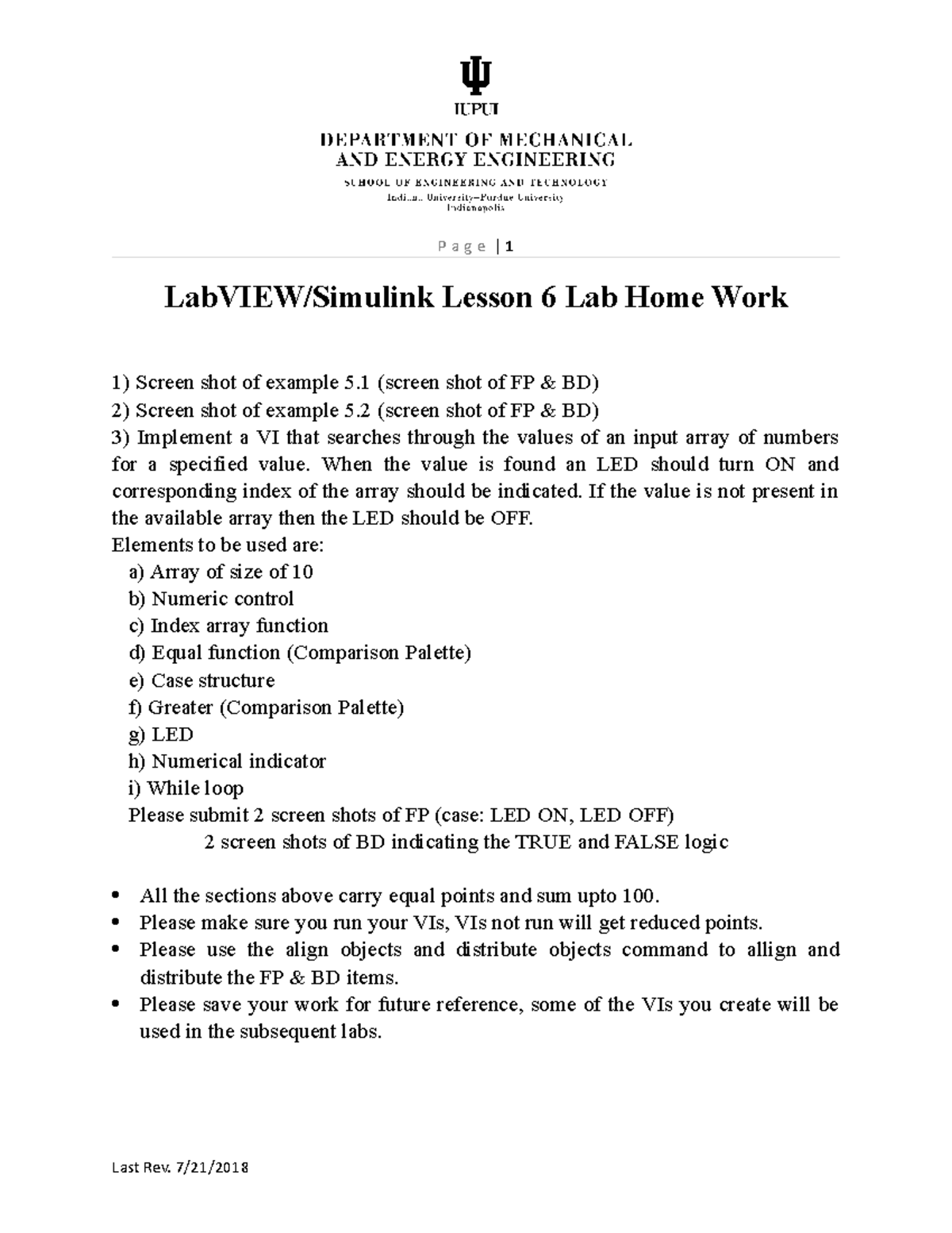 Lab VIEW-Simulink Lesson 6 - HW - P a g e | 1 LabVIEW/Simulink Lesson 6 ...