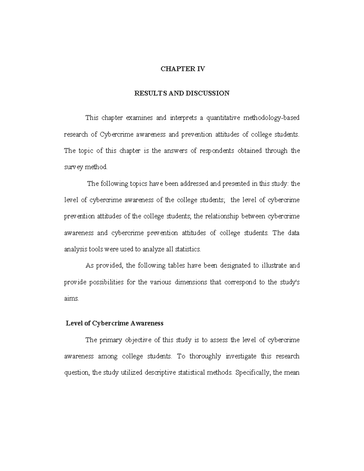 Chapter-4 - CHAPTER IV RESULTS AND DISCUSSION This chapter examines and ...