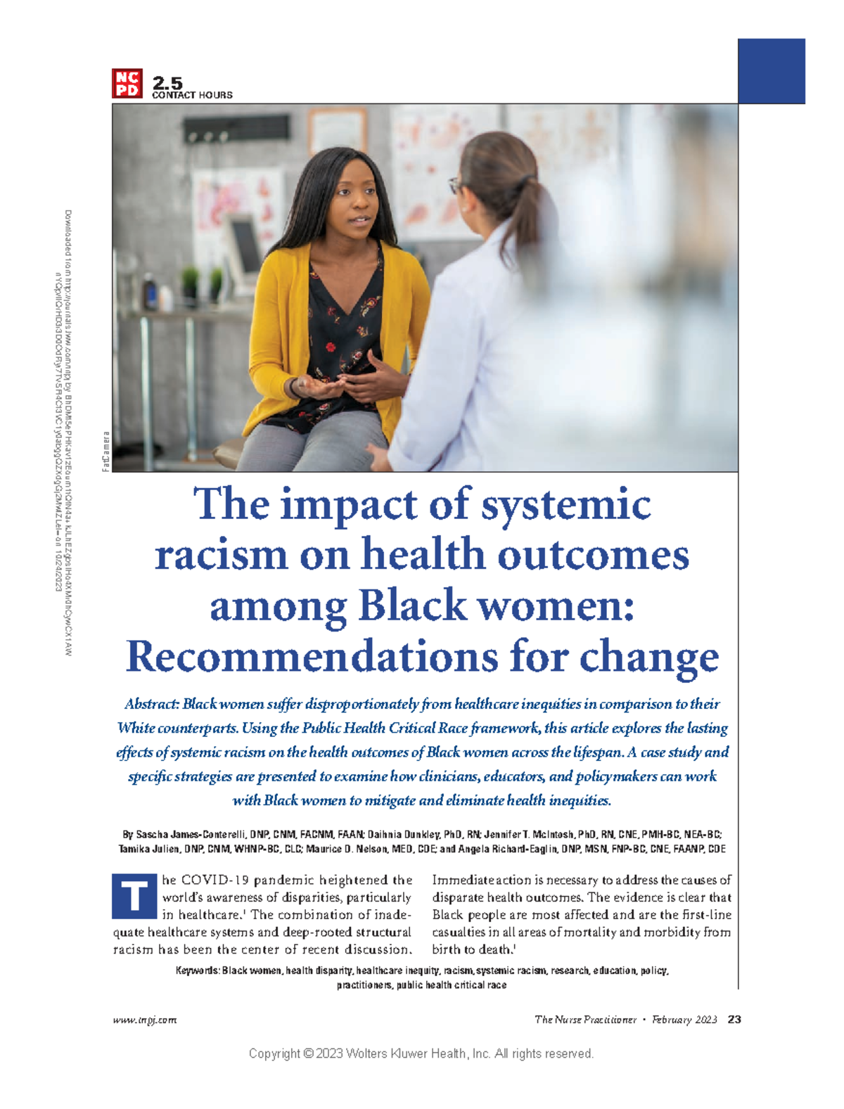 The impact of systemic racism on health outcomes - tnpj The Nurse ...