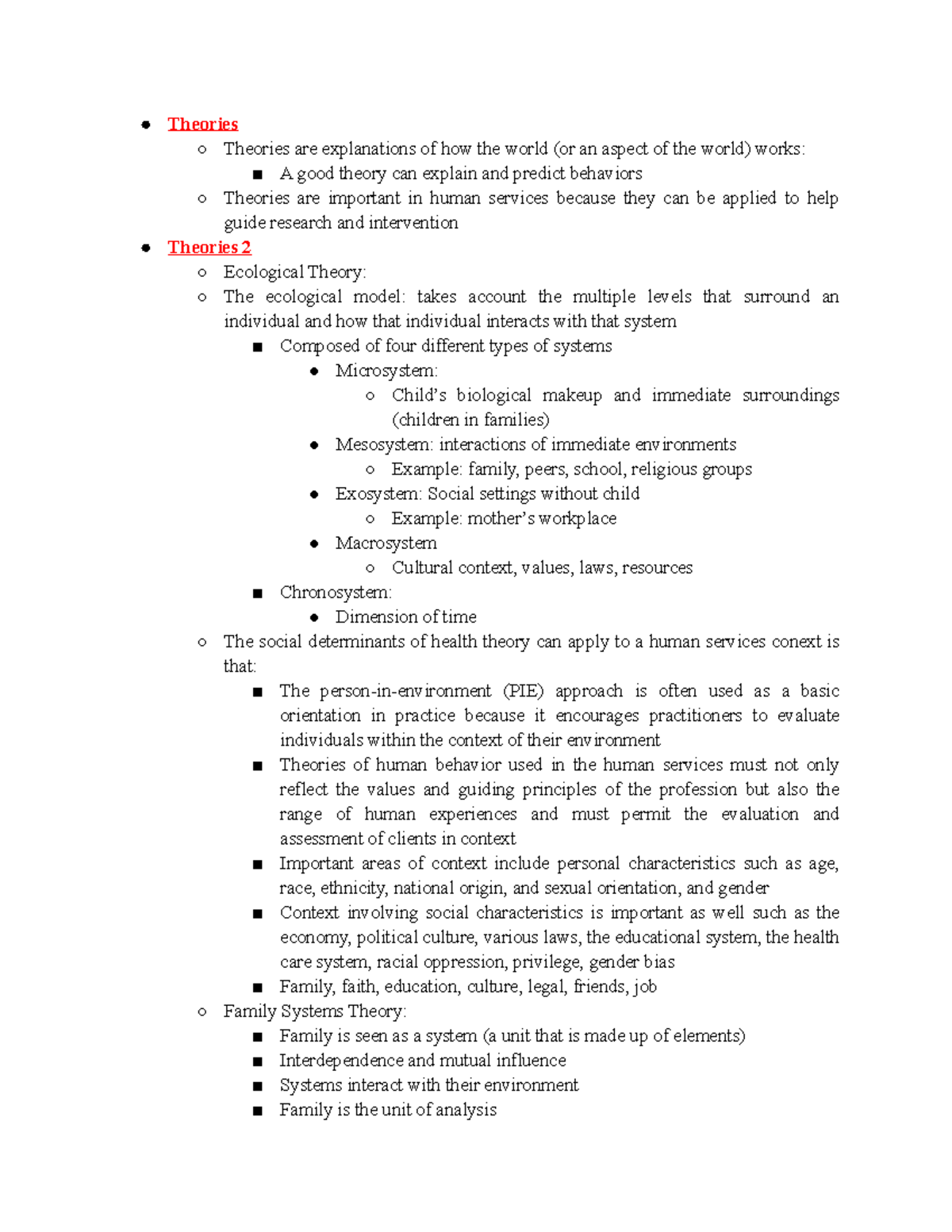 FMSC 383 Review Exam 1 - Theories Theories are explanations of how the ...