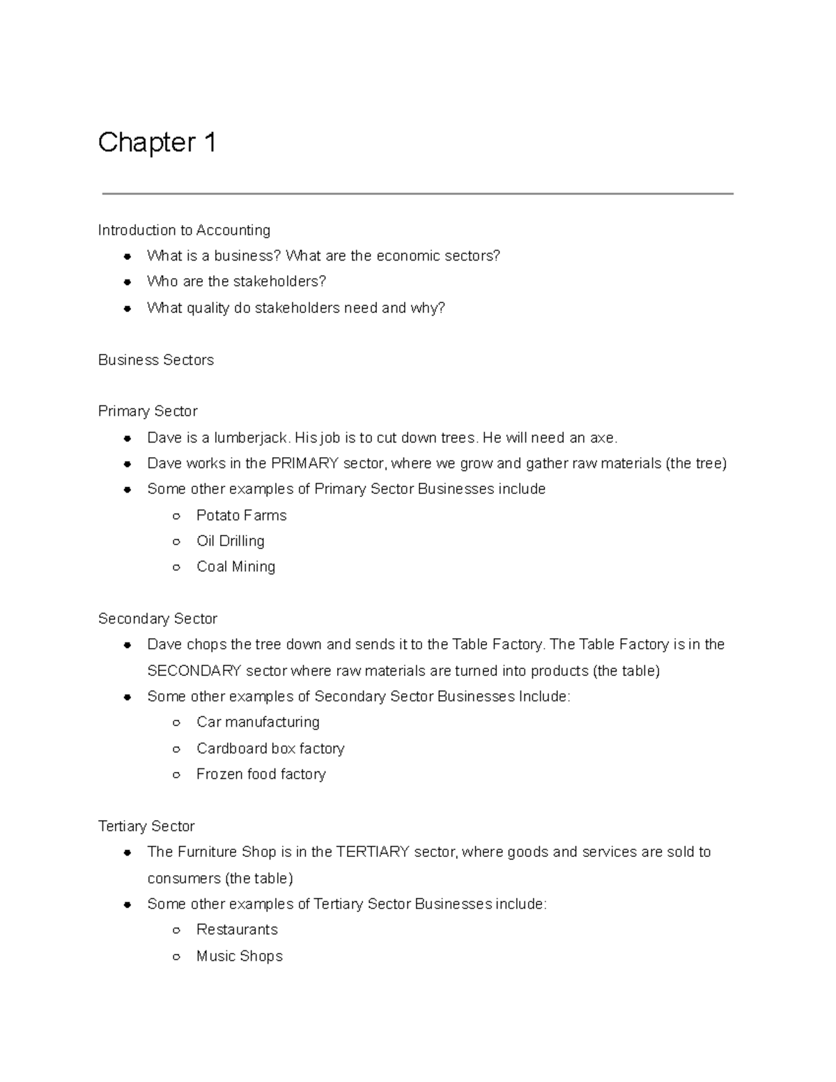 Accounting ACC-100 Winter Term Lecture Notes - Chapter 1 Introduction ...