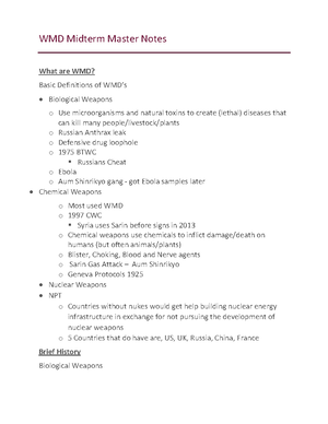 WMD midterm - What is deterrence? Explain its logic and how it works ...