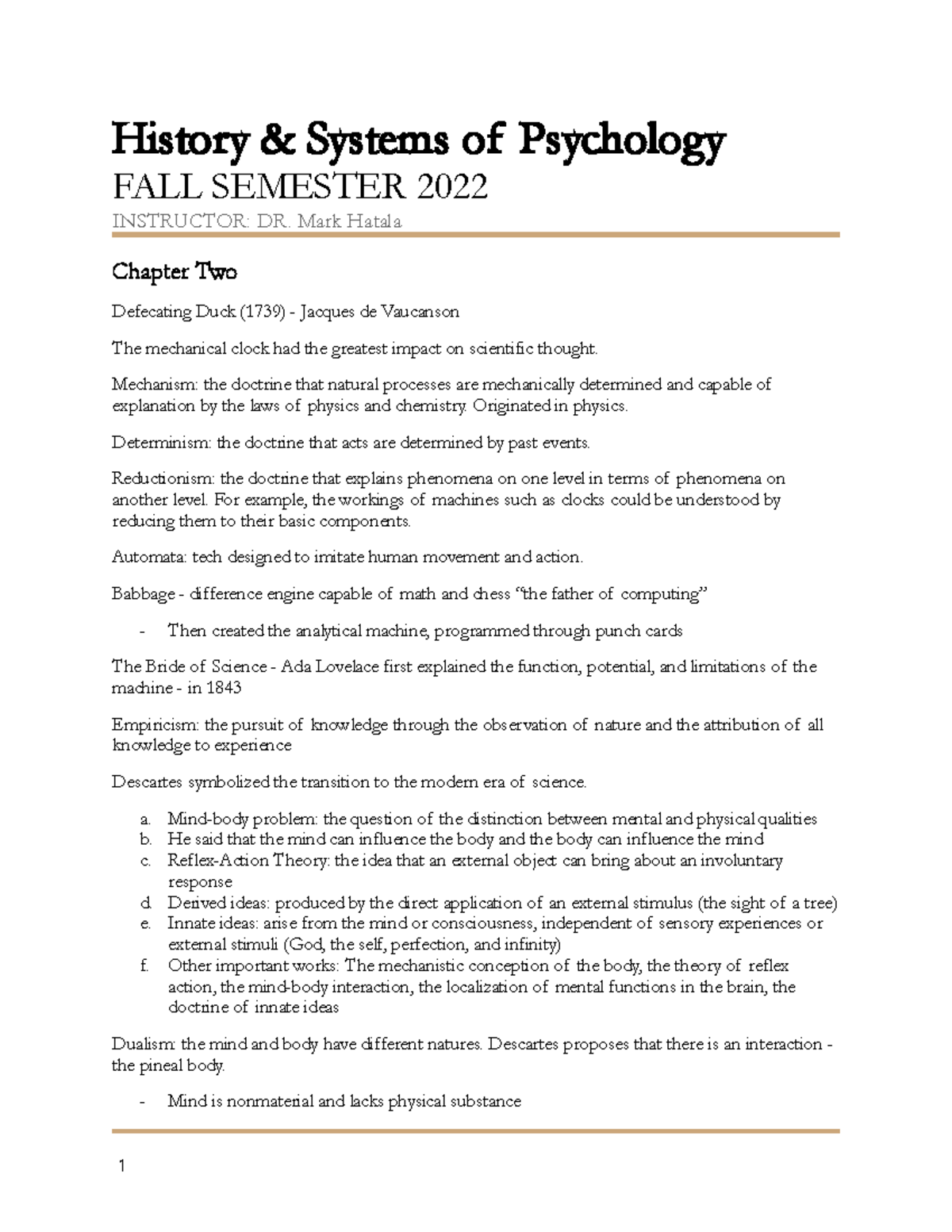 Chapter Two - The material covers book content and lecture content ...