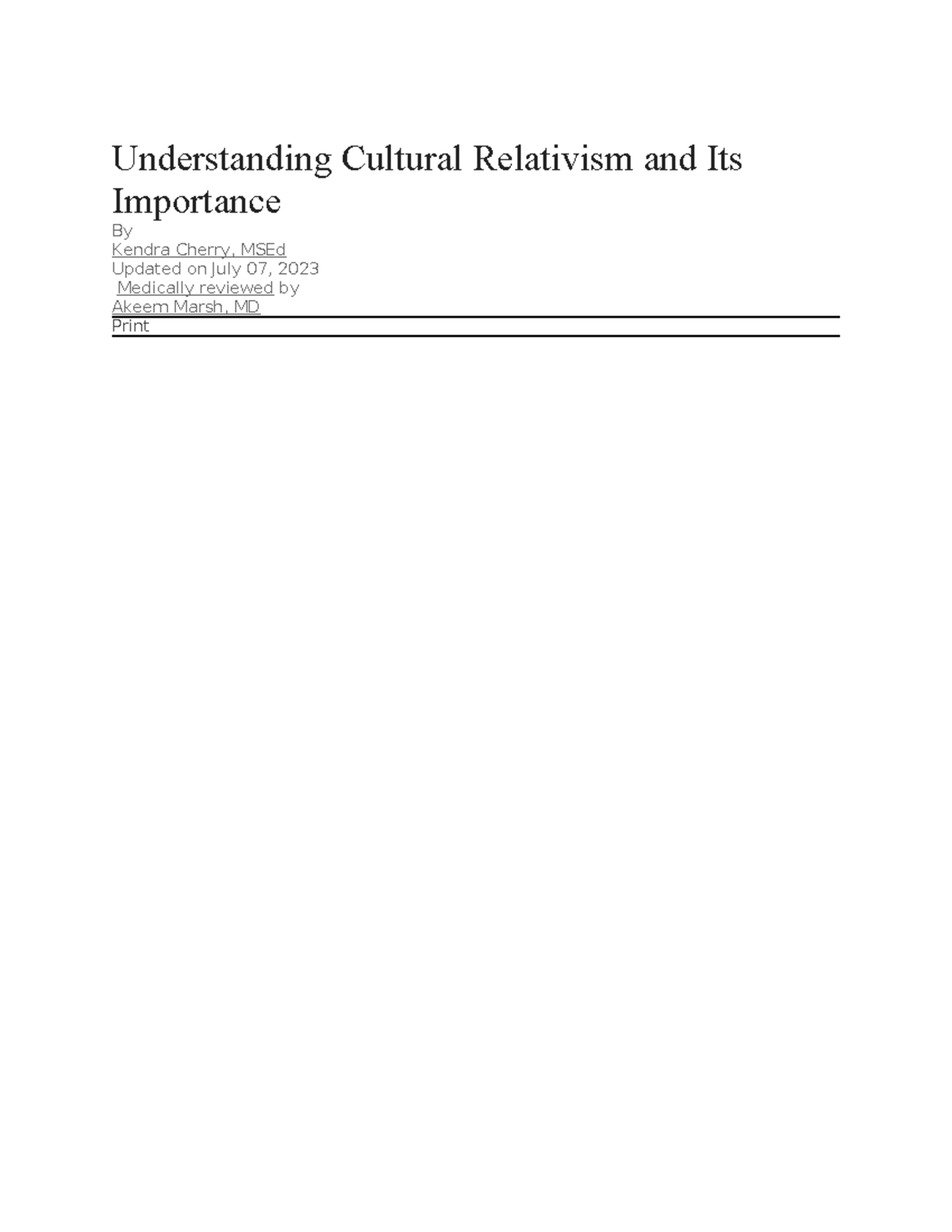 Cultural-relativism-notes - Understanding Cultural Relativism and Its ...