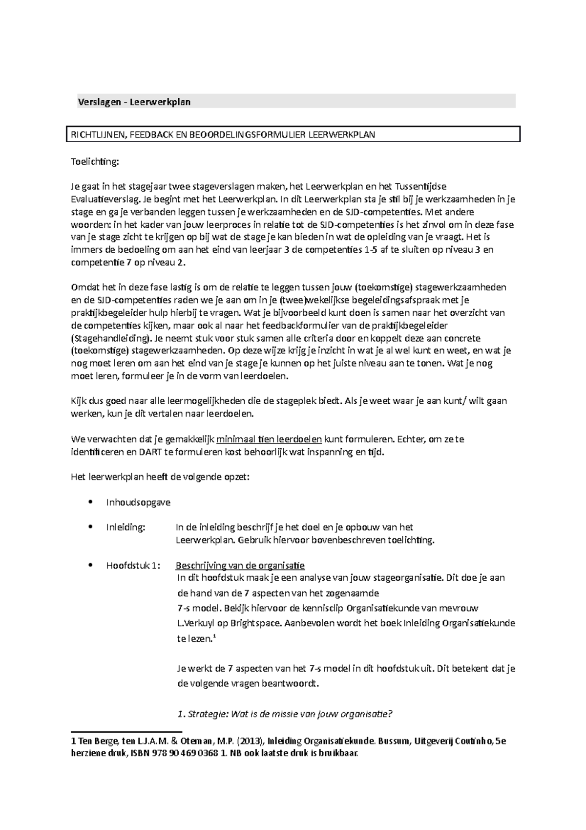 Verslagen - Leerwerkplan - DART & STARRT-formulier(en) - Verslagen ...