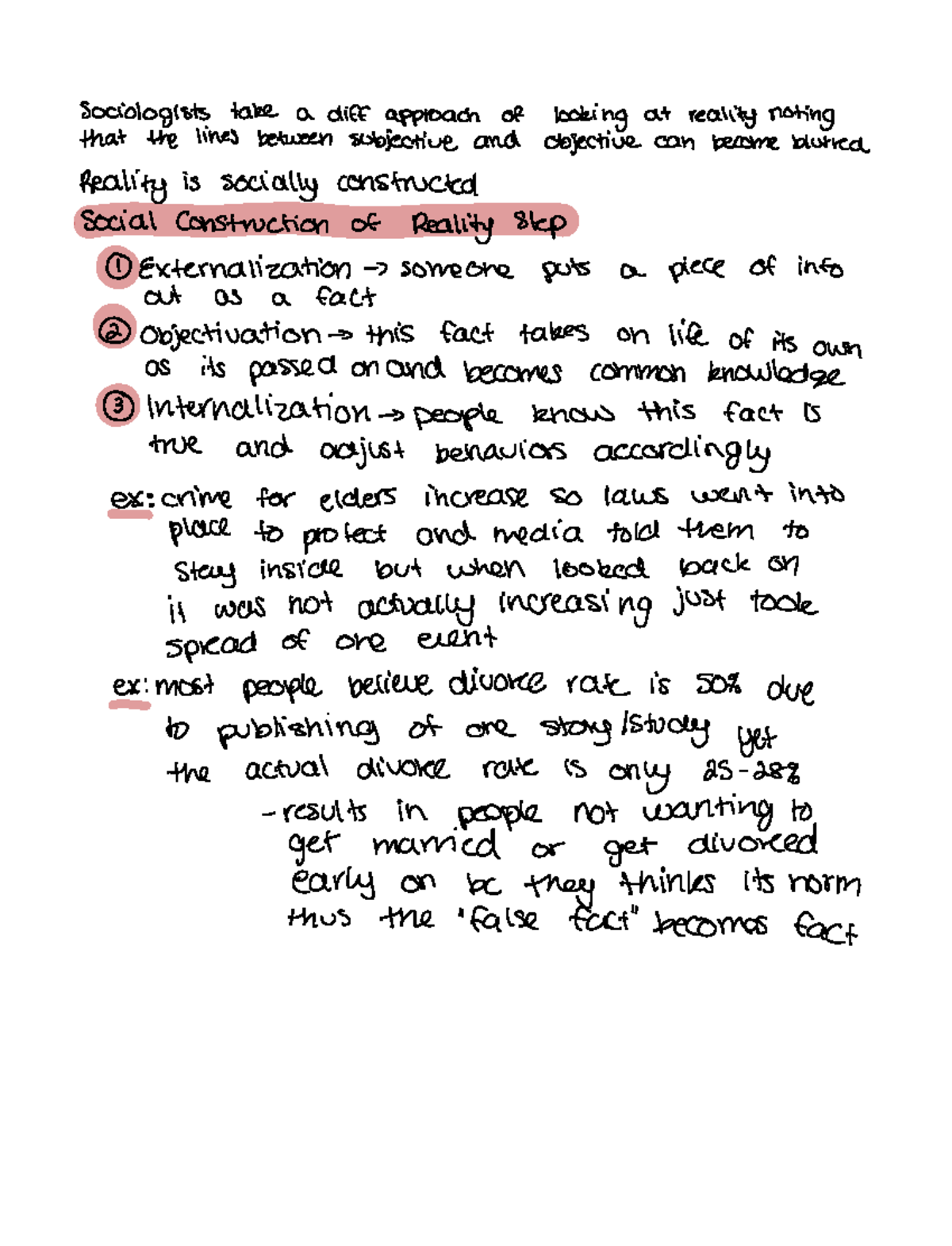 Lecture 10 - The Social Construction of Reality - ociologists take a ...