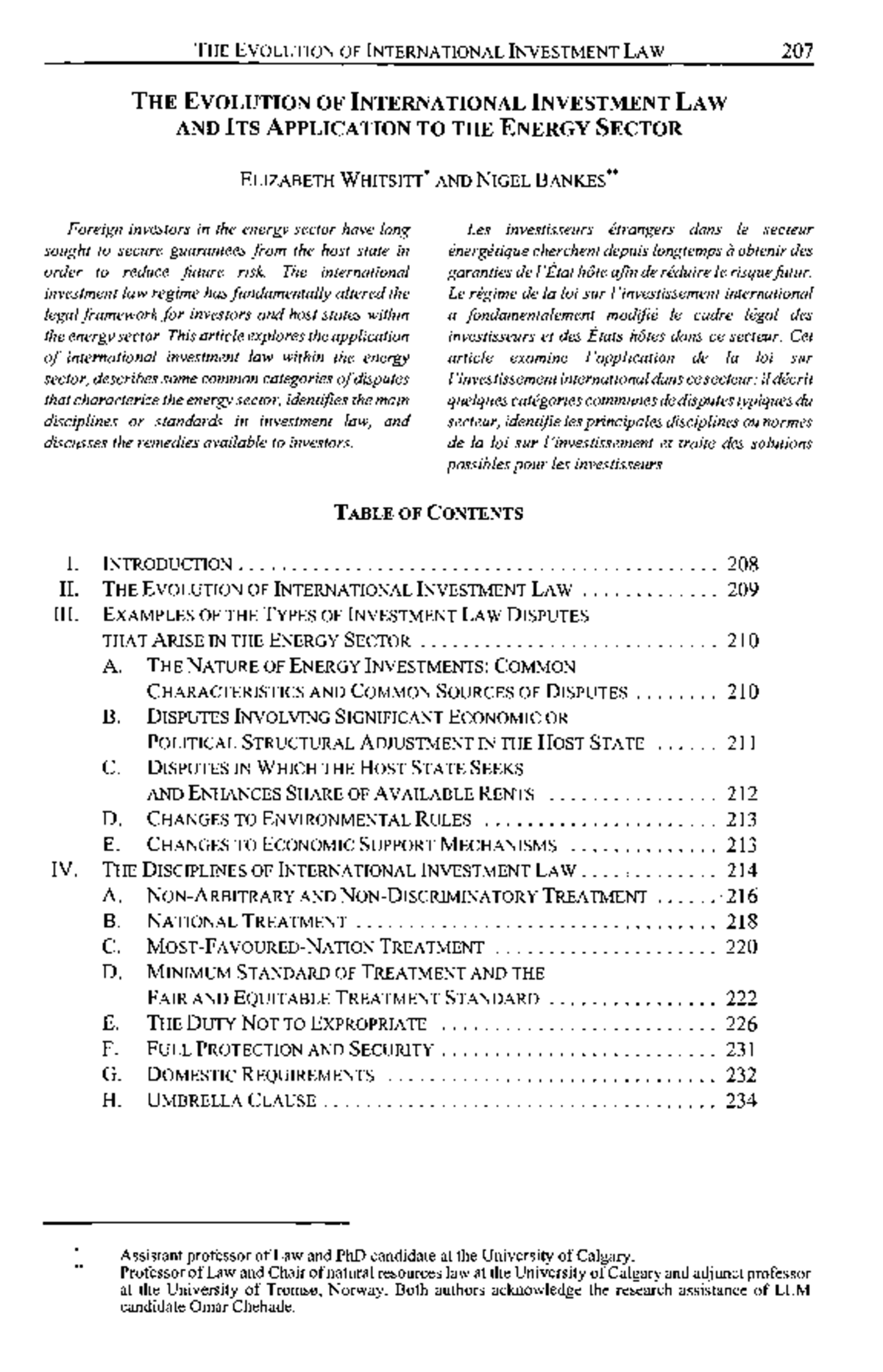 THE Evolution OF International Investmen - THE EVOLUTION OF INTERNATIONAL INVESTMENT LAW THE ...