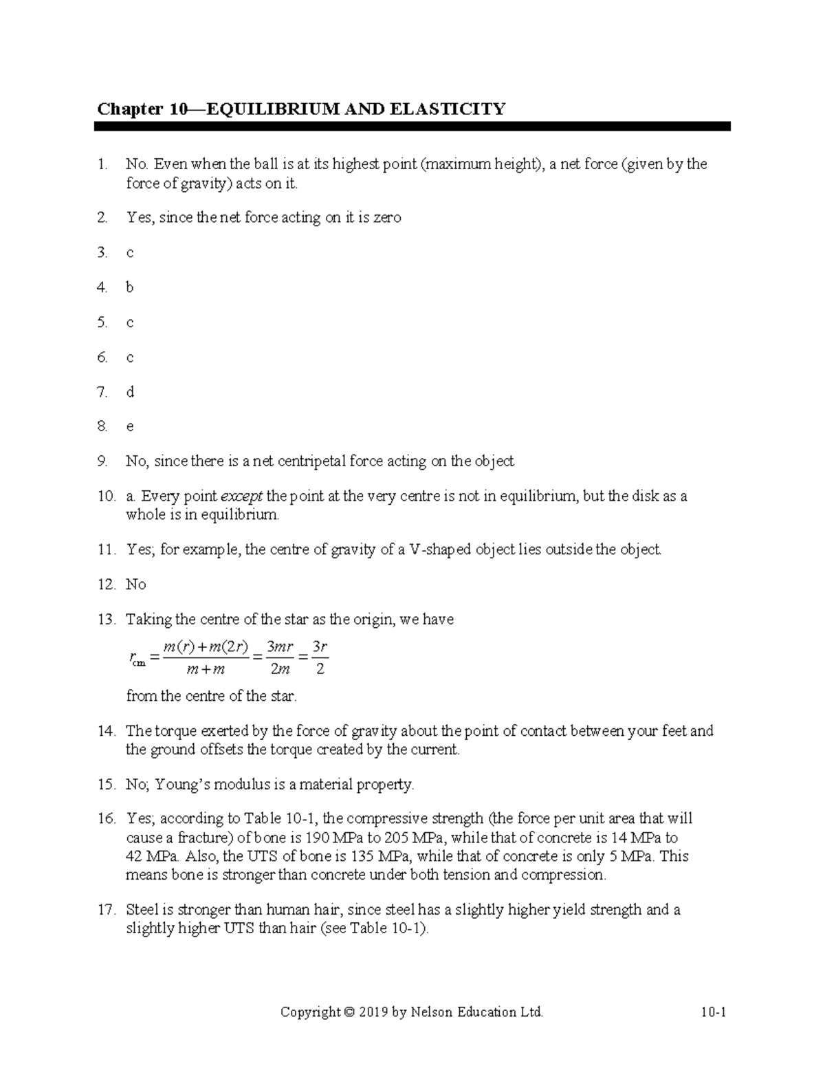 Ch10 ISM Hawkes 2e - Answer key - Copyright © 2019 by Nelson Education Ltd. 10- Chapter - Studocu