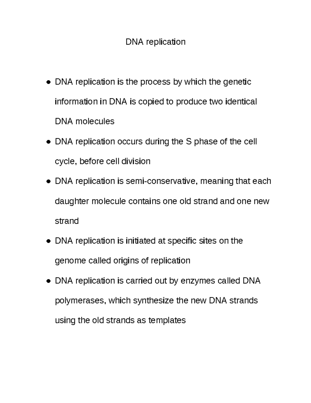 DNA replication - Google Docs - DNA replication DNA replication is the ...