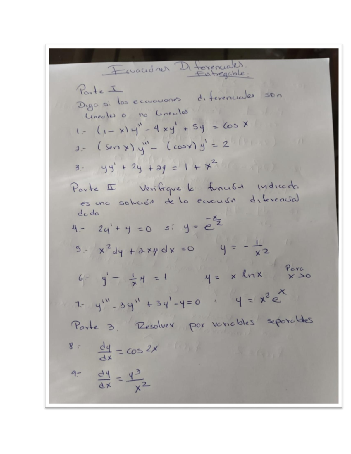 Ejercicios entregable 1 - Ecuaciones Diferenciales Aplicadas - Studocu