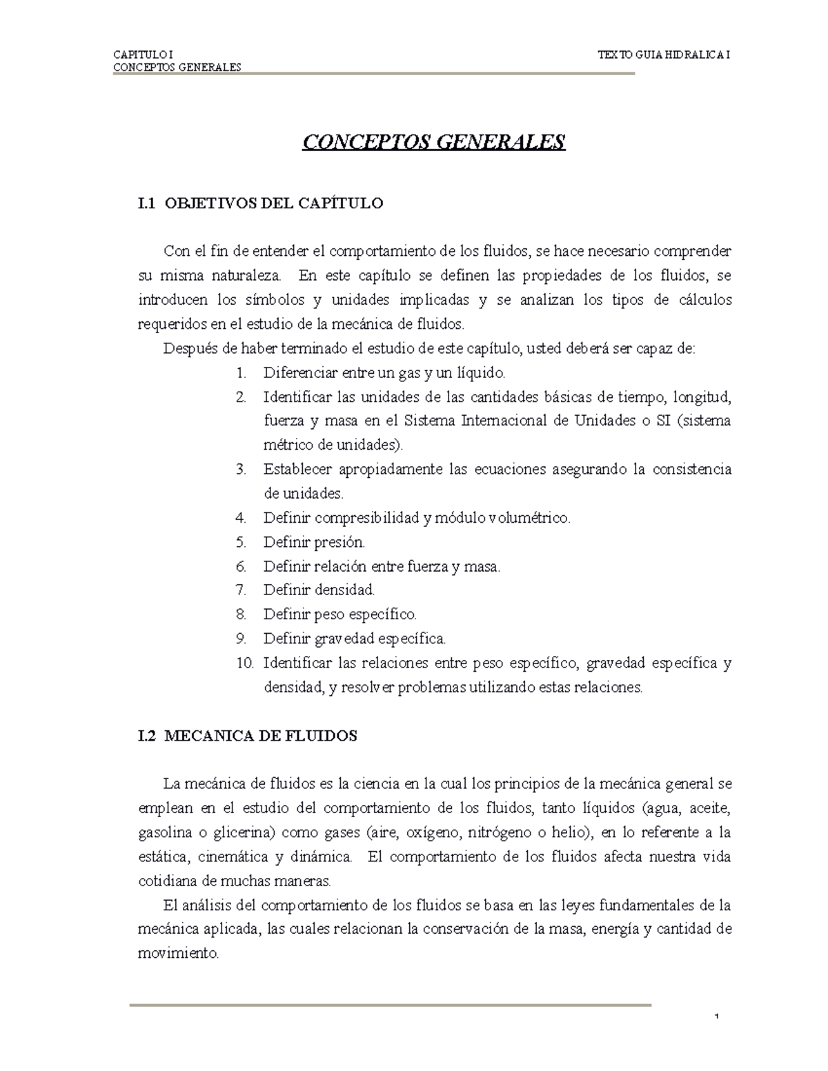 04Cap1-Conceptos Generales - CONCEPTOS GENERALES CONCEPTOS GENERALES I OBJETIVOS DEL CAPÍTULO ...
