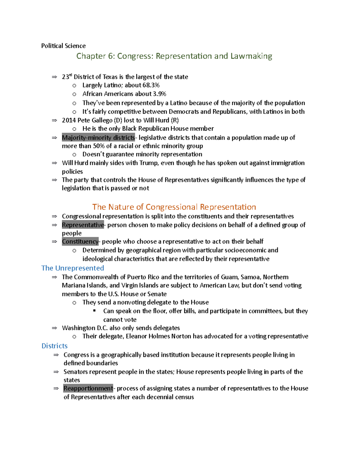 political science chapter 6 notes.docx - Political Science Chapter 6 ...