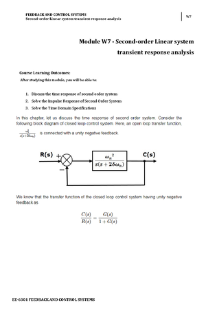 Week 6 - Block Diagram Representation of Systems and Block diagram ...