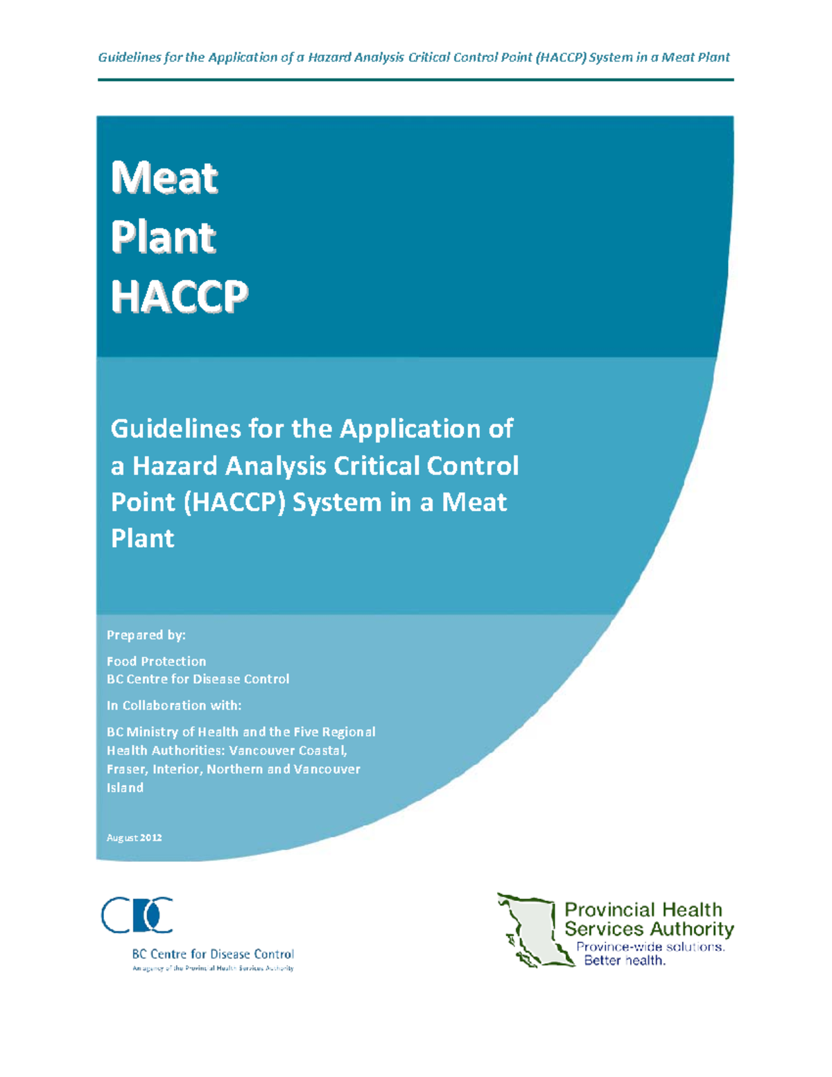 Meatplanthaccpmanual - Guidelines for the Application of a Hazard ...