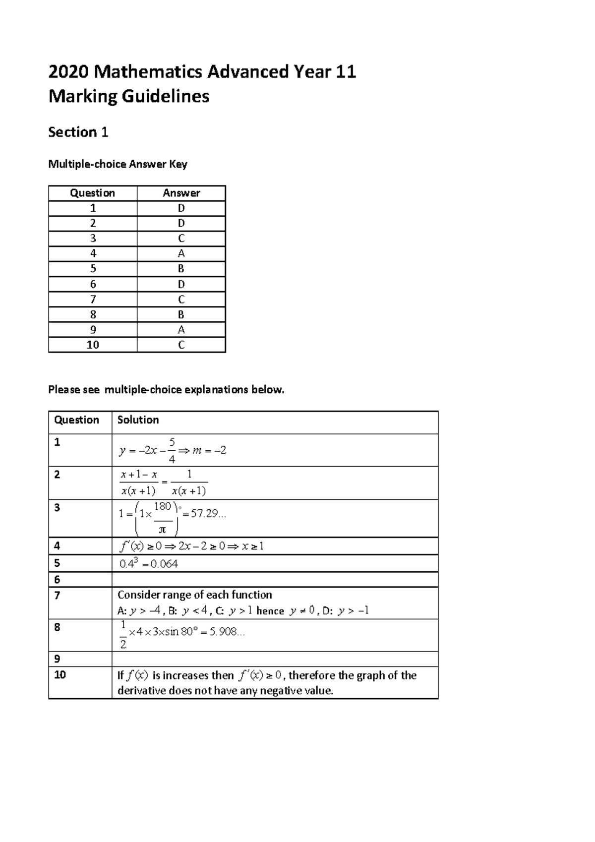 2020 Preliminary MAT ADV Task 3 Solutions final - 2020 Mathematics ...