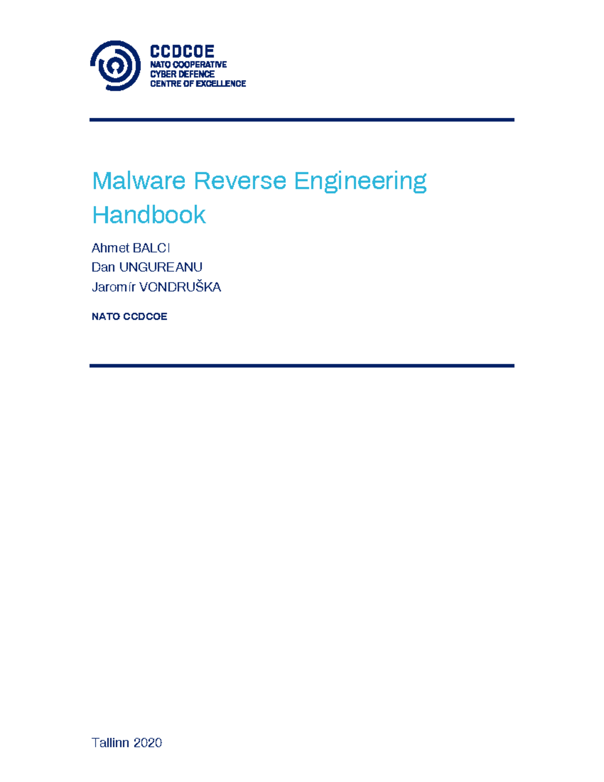 Malware Reverse Engineering Handbook - Tallinn 2020 Malware Reverse ...