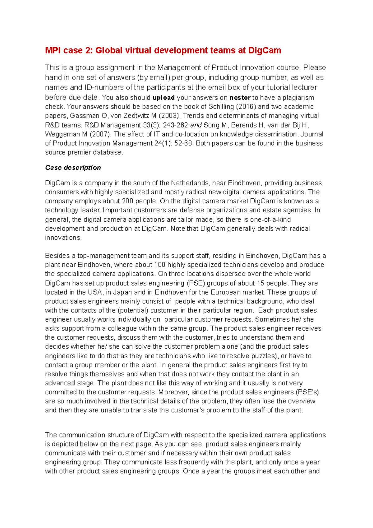 MPI case 2 2019-2020 hulp - MPI case 2: Global virtual development ...