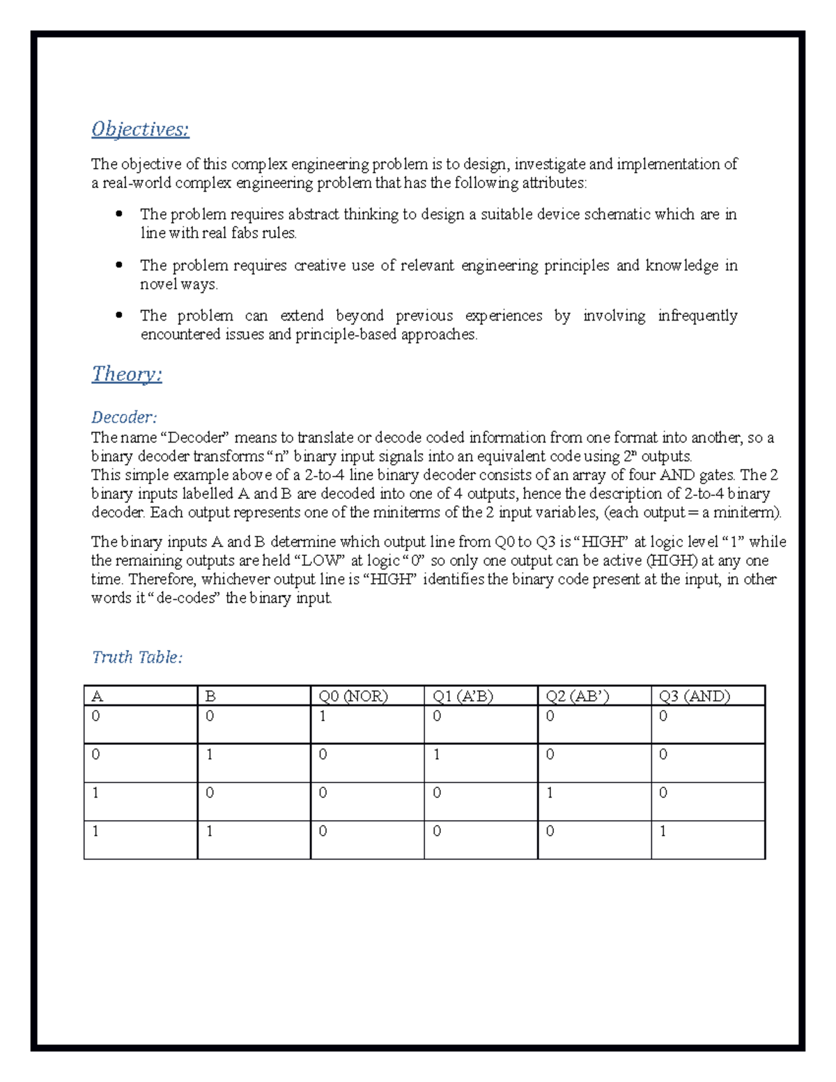 CEA - Very large scale integration - Objectives: The objective of this ...