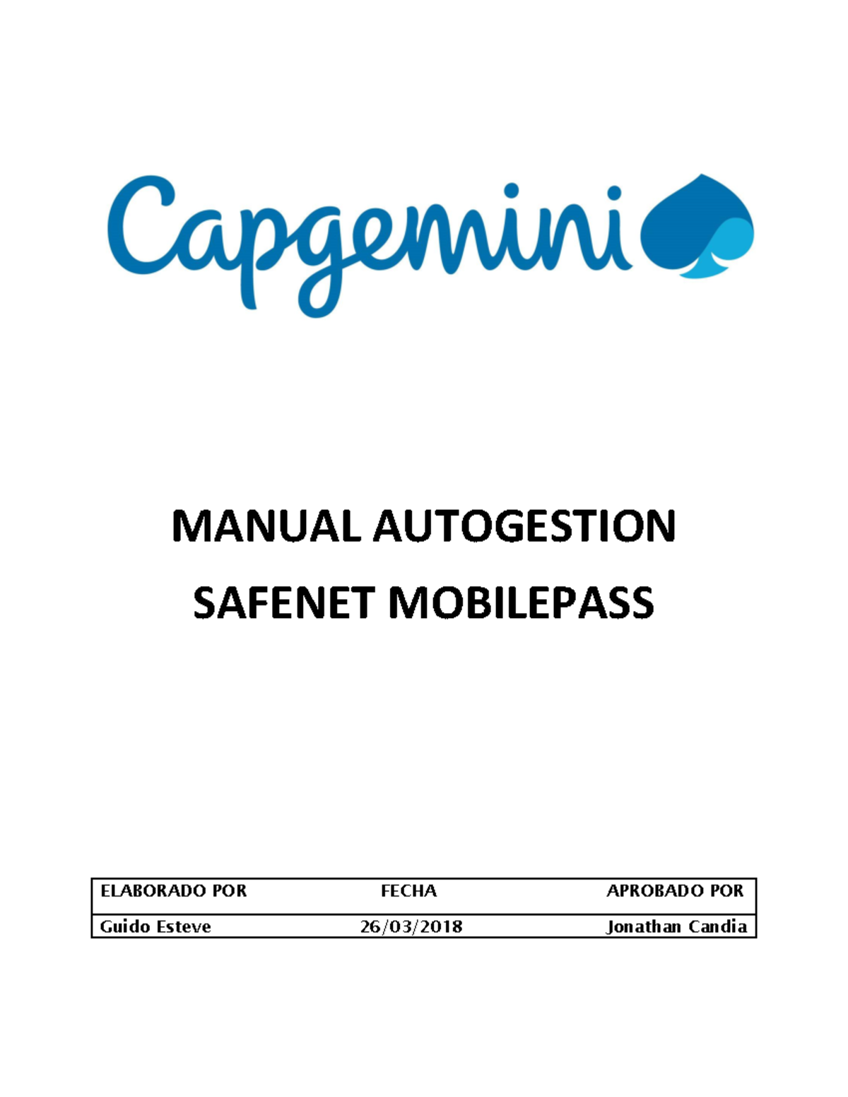 Autogestion Safenet Mobilepass - MANUAL AUTOGESTION SAFENET MOBILEPASS ...
