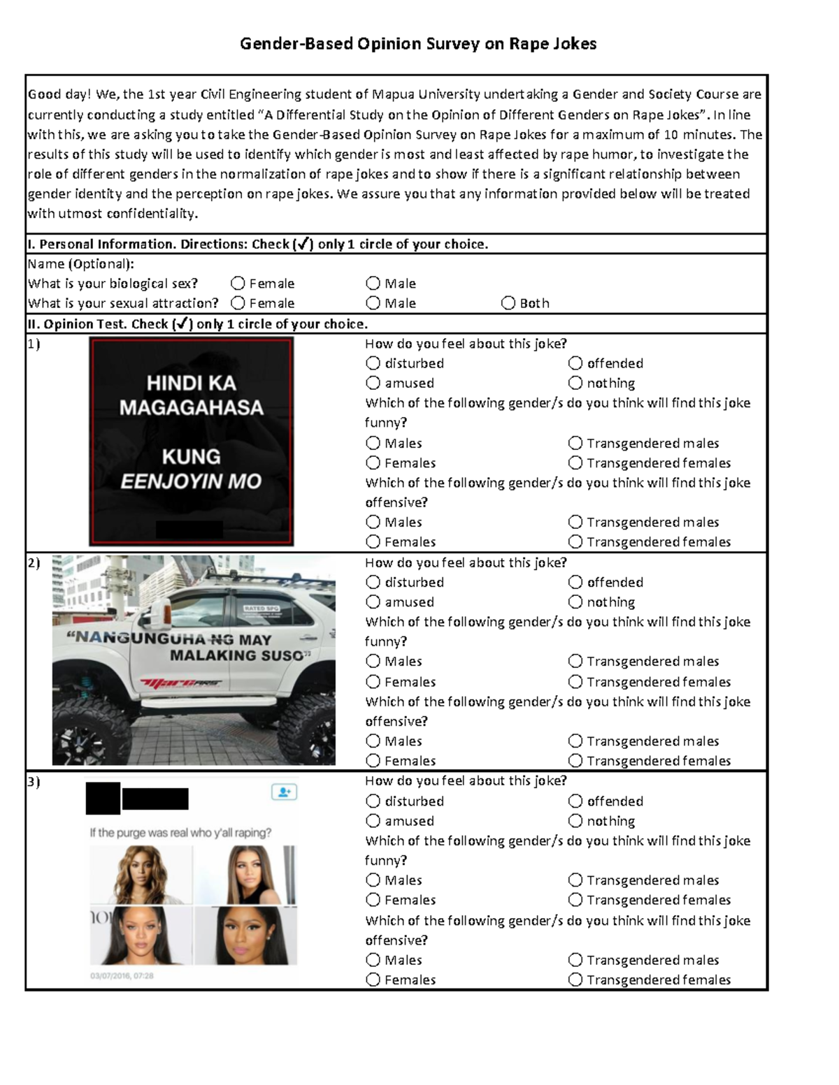 Questionnaire - nos os os so sos osjodjd d odjd od dod - Gender-Based ...