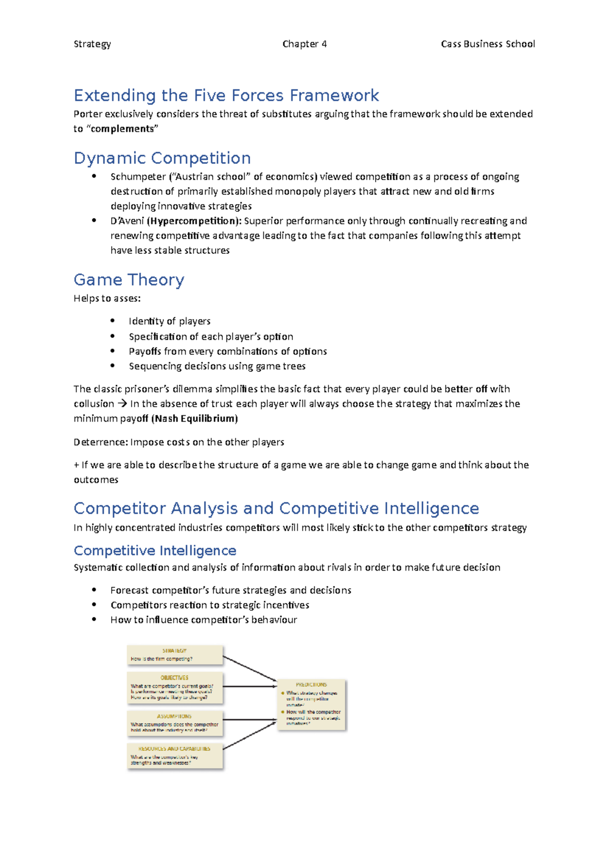 Summary Strategy Chapter 4 - Strategy Chapter 4 Cass Business School ...