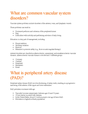 CAD Lesson - What are the three disorders associated with ...