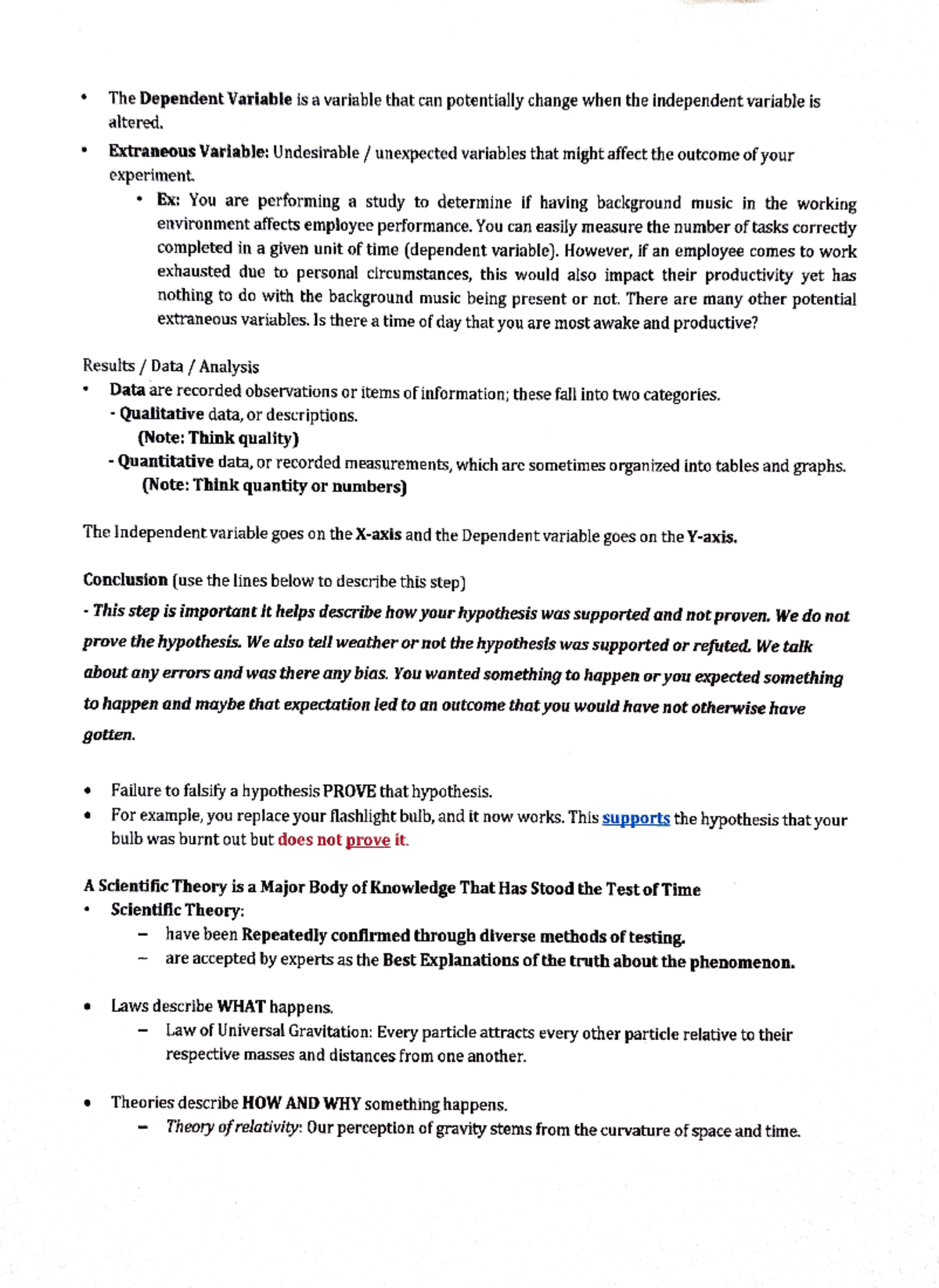 The Scientific Method Chapter 1 Page.2 - The Dependent Variable is a ...