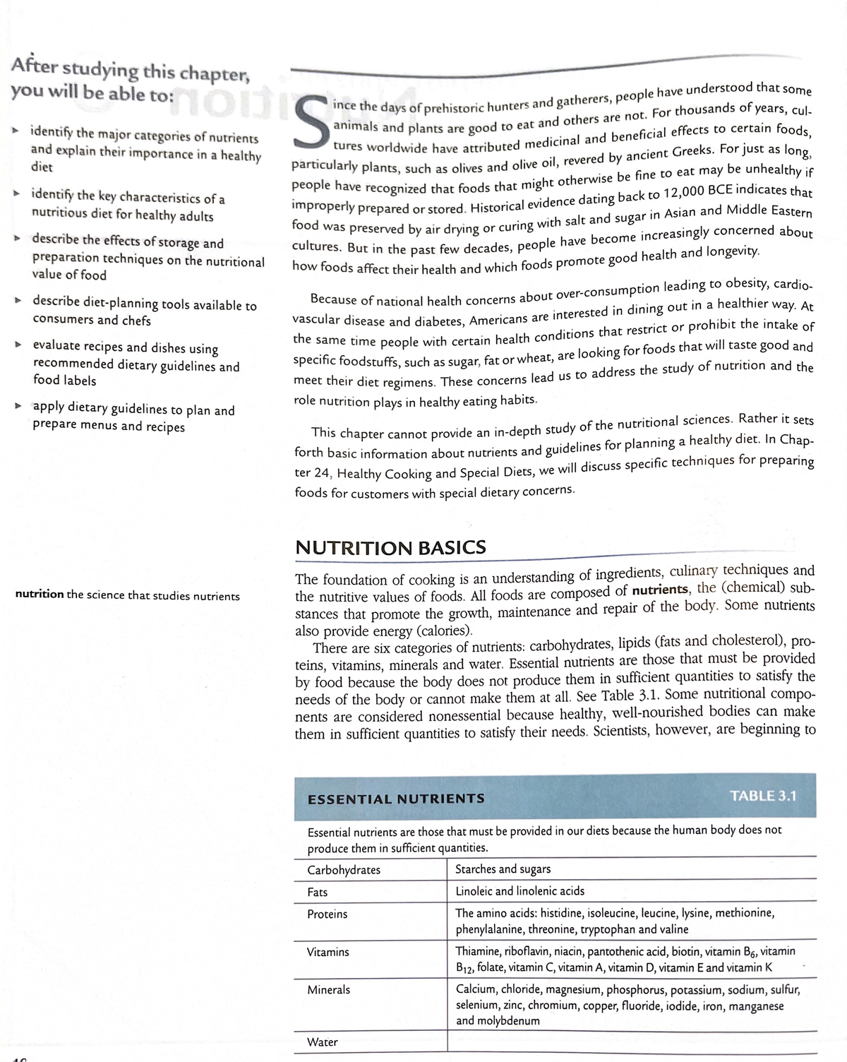 Nutrition Review 1 - After studying this chapter, you will be able to ...
