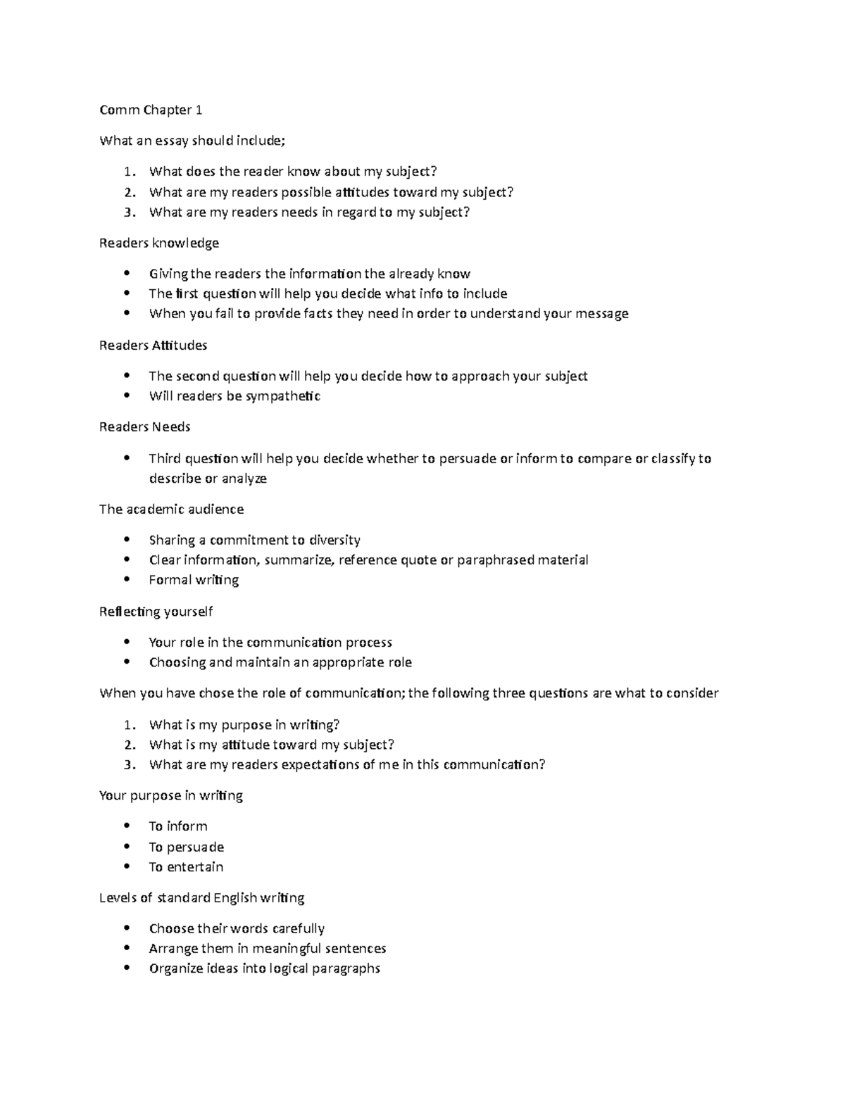 Comm Chapter 1 - Professor: Jon De Forest - Comm Chapter 1 What an ...