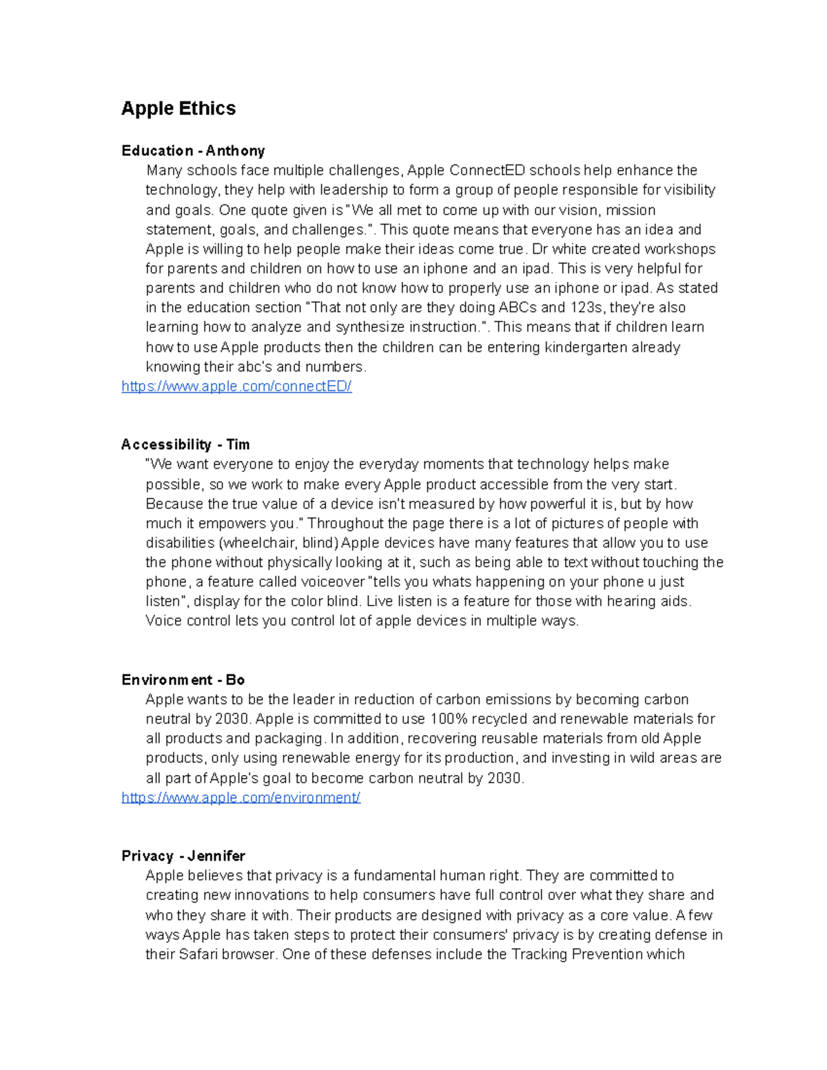 Apple Ethics - Apple Ethics Education - Anthony Many schools face ...