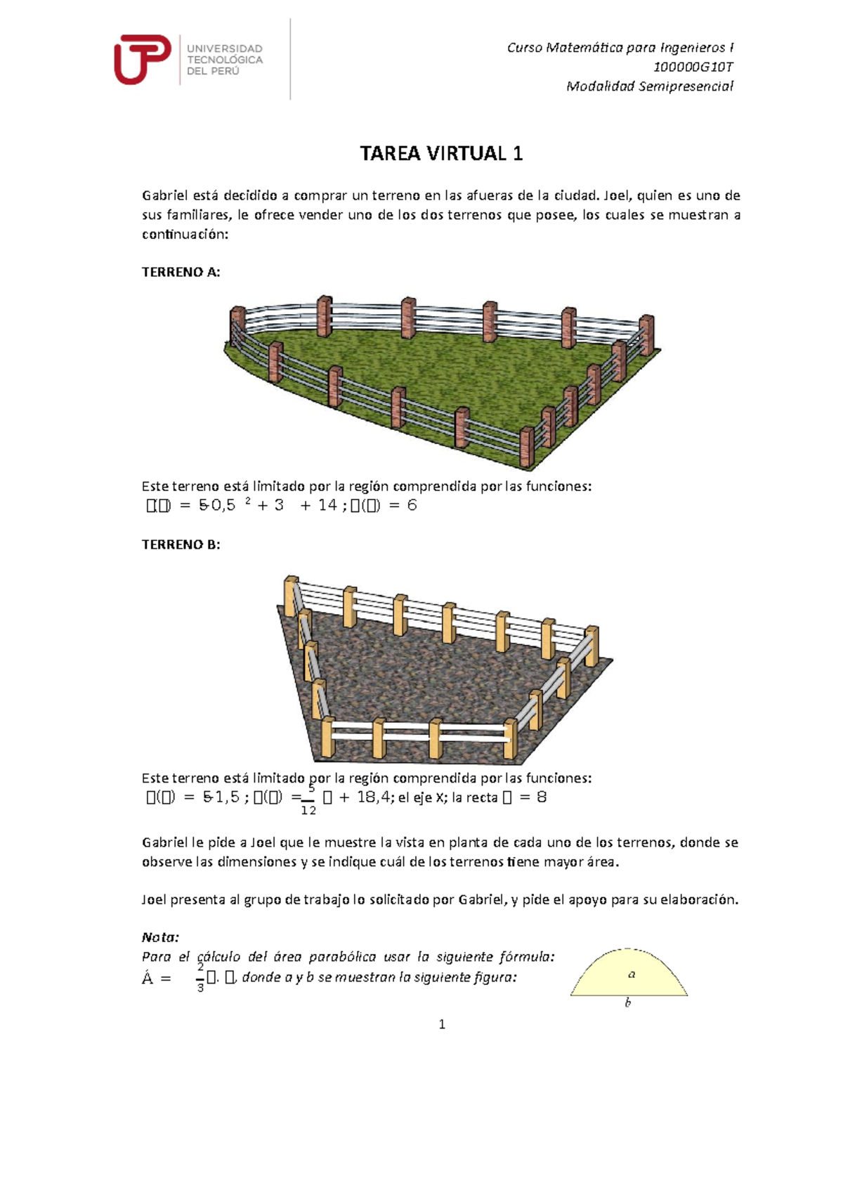 (ACV-S03) Evaluación Permanente 1 - Tarea Calificada 1 - Curso Matemática para Ingenieros I ...