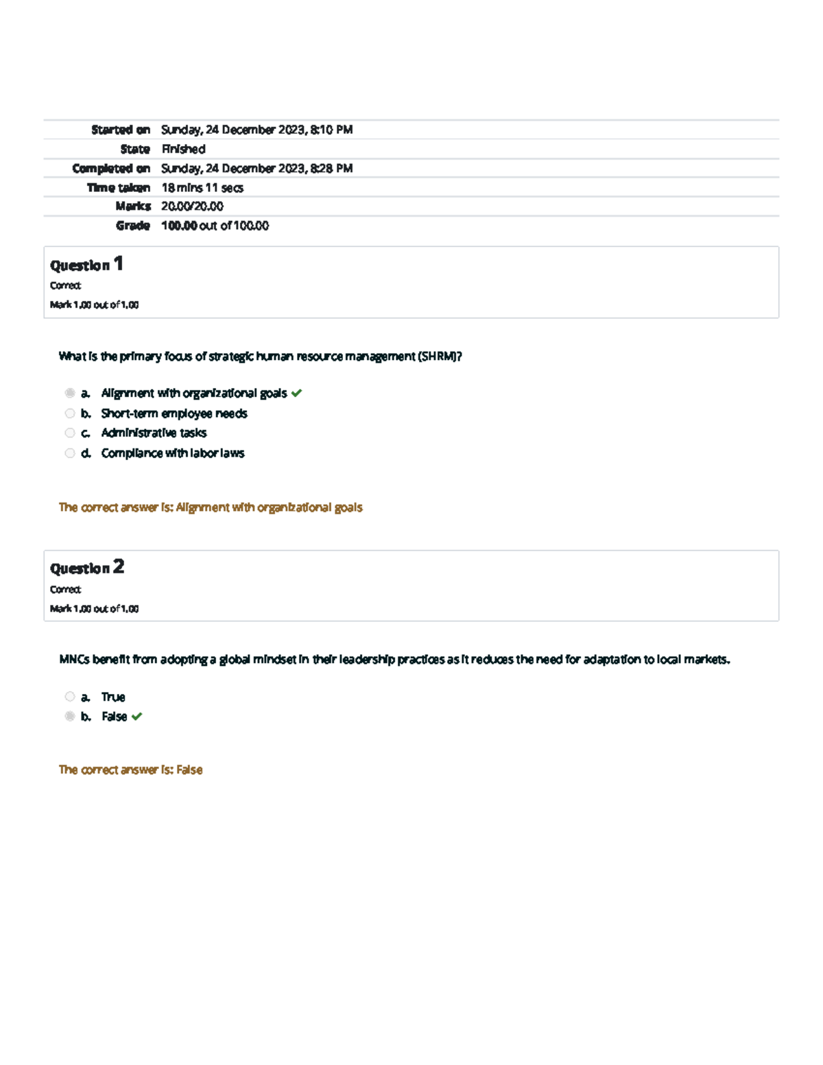 Multinational Management - Unit 6 - Graded Quiz - UoPeople - New 2024 ...