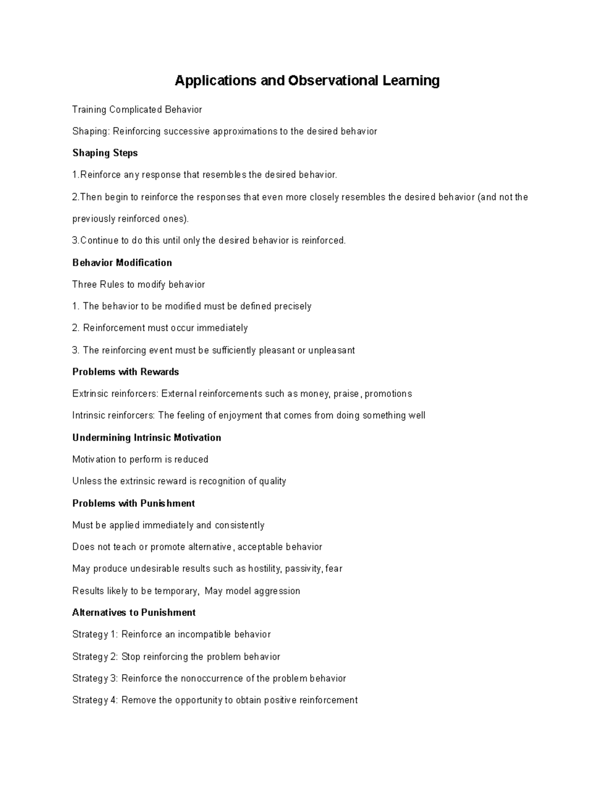 Applications and Observational Learning - Applications and ...