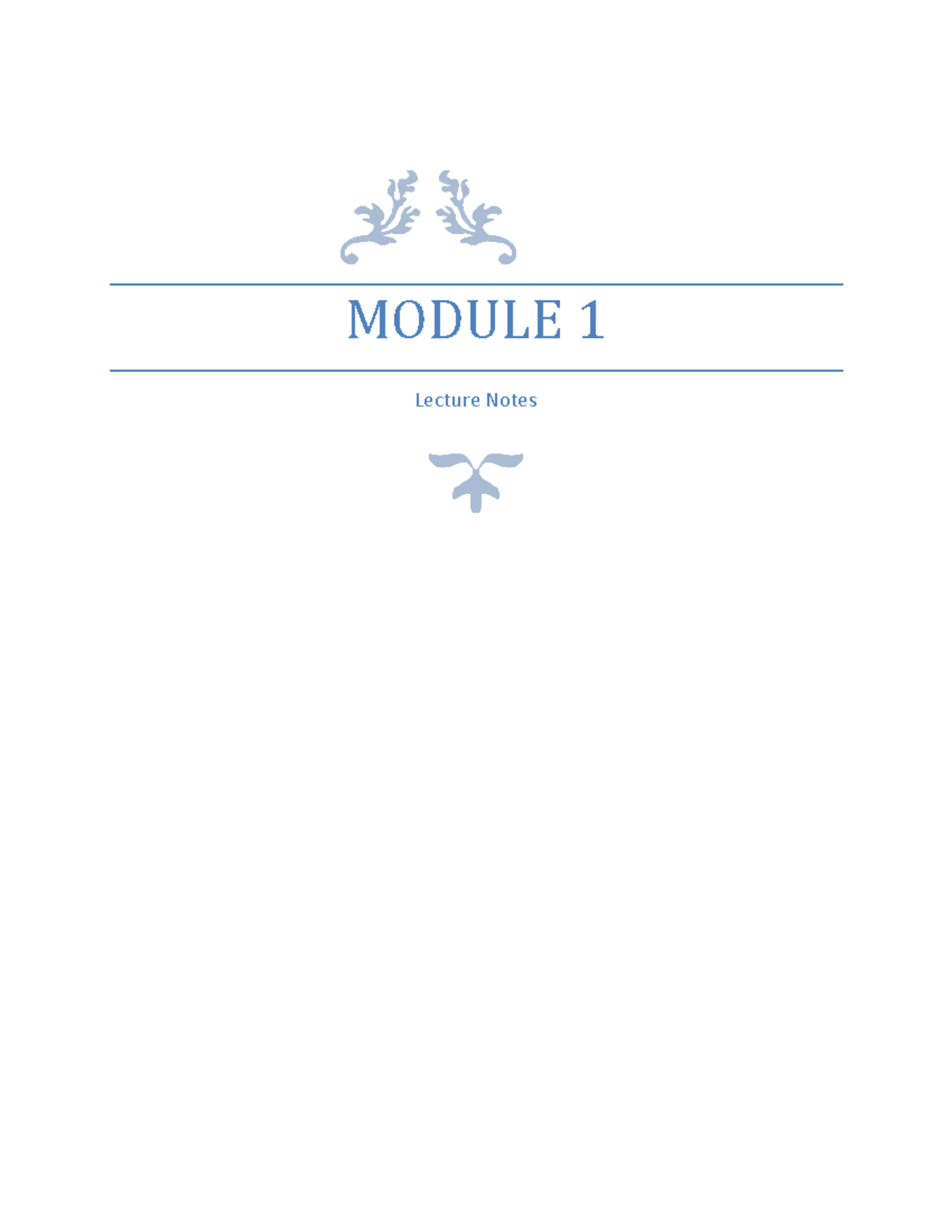 Module I updated - Note - MODULE 1 Lecture Notes Introduction to data ...