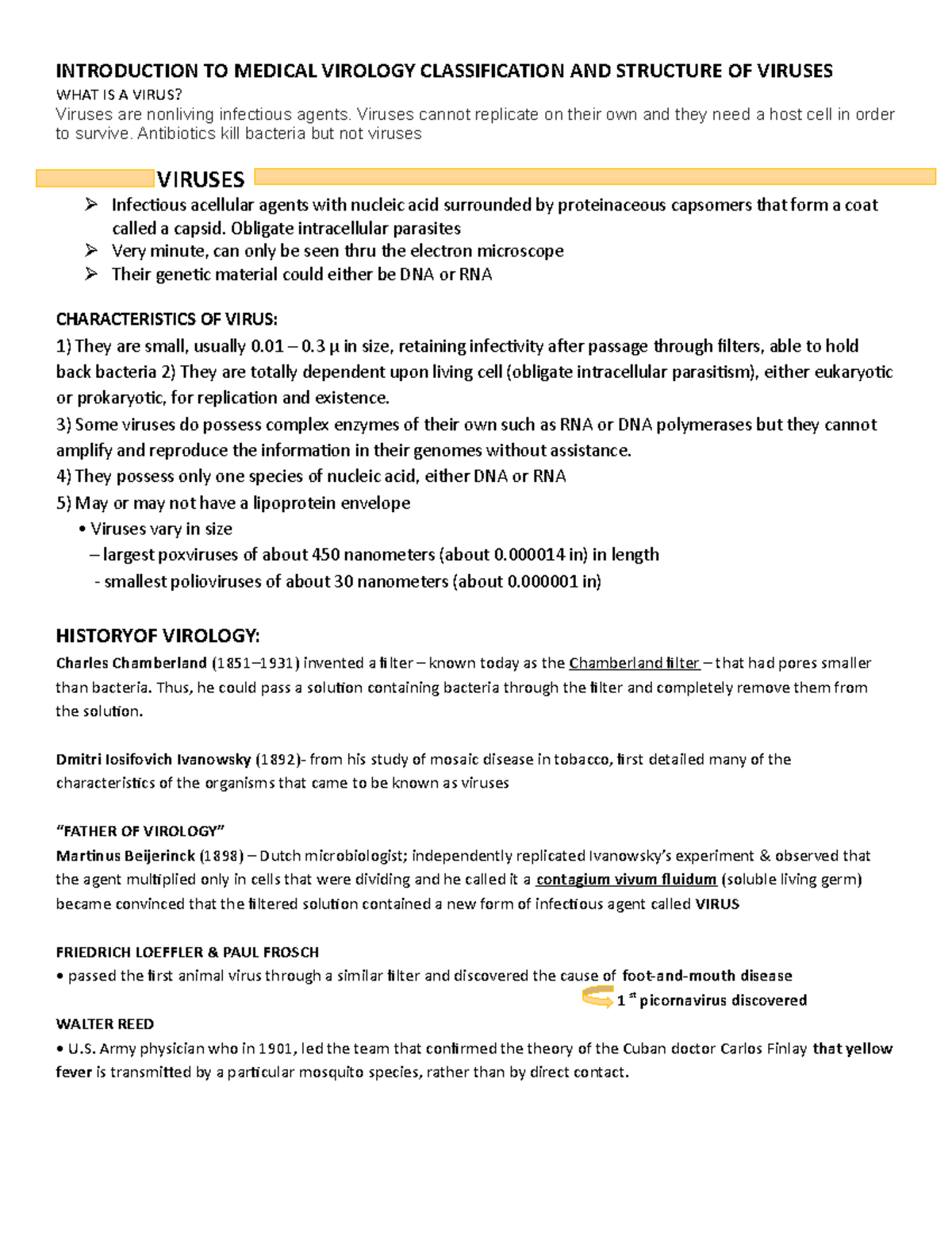 Mycology and virology Midterm notes and different classification of ...