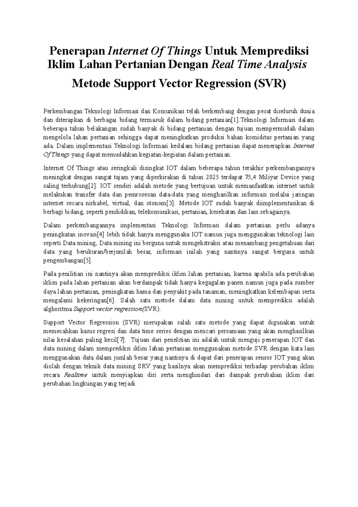 Penerapan Internet Of Things Untuk Memprediksi Iklim Lahan Pertanian ...