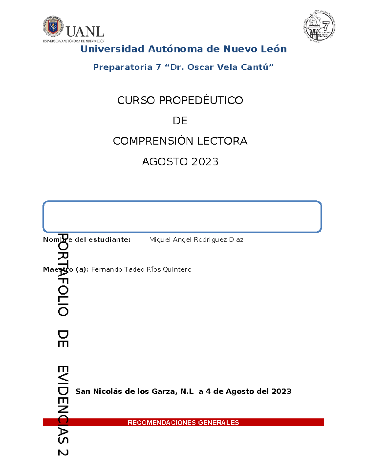 MARD EV2 CL - lichivb - Universidad Autónoma de Nuevo León Preparatoria 7 “Dr. Oscar Vela Cantú ...