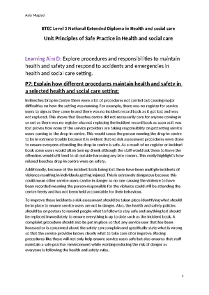 Unit 12 learning aim b & c 1 - Unit 12: Supporting Individuals with ...