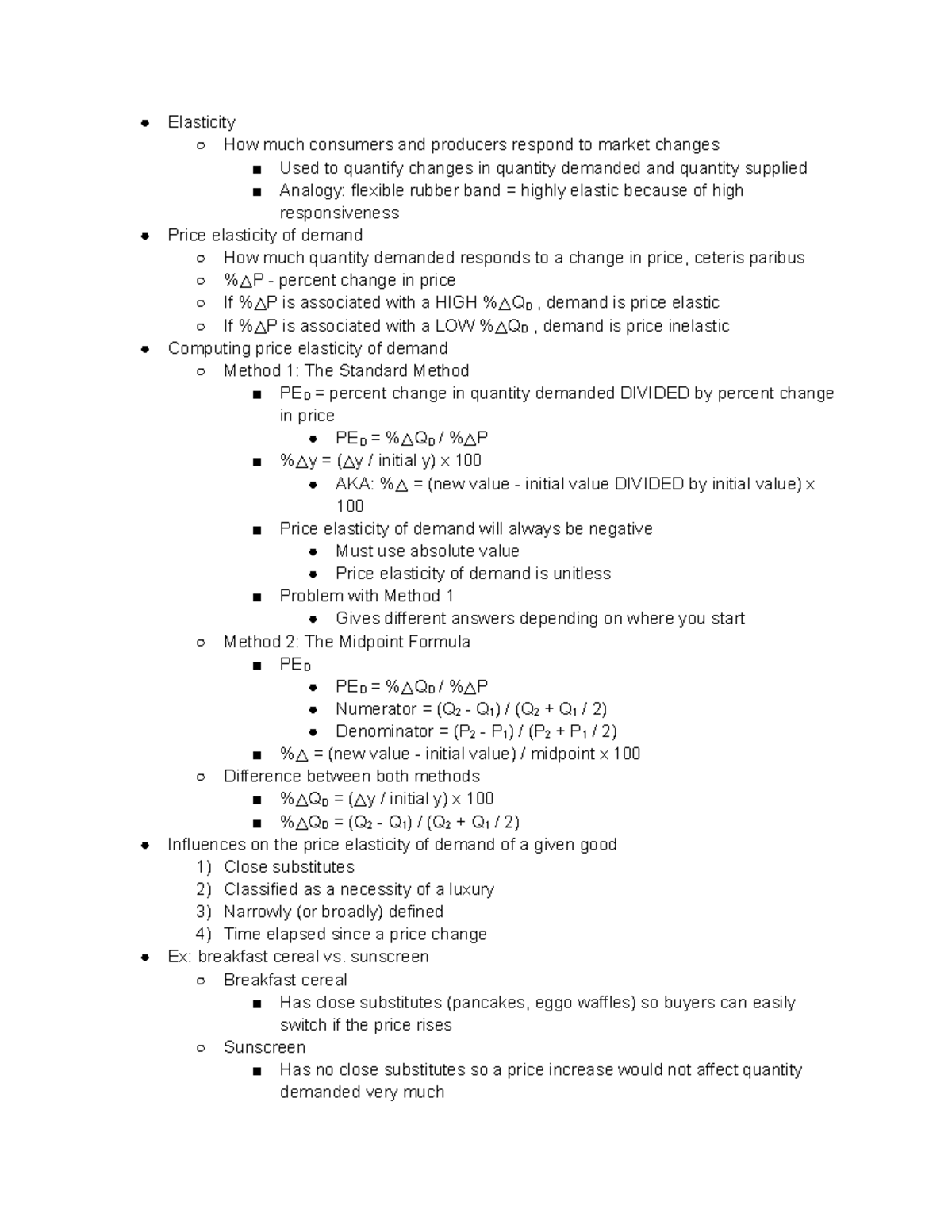 Chapter 5 - ch 5 - Elasticity How much consumers and producers respond ...