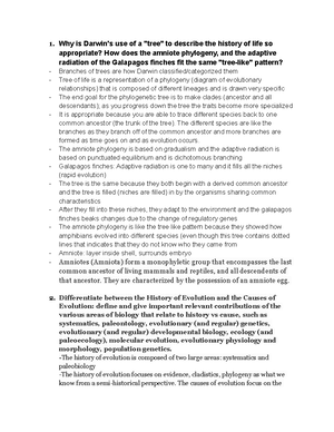 Evolution T3 Study Guide - ]’ Evolution Remainder Material Study Guide ...