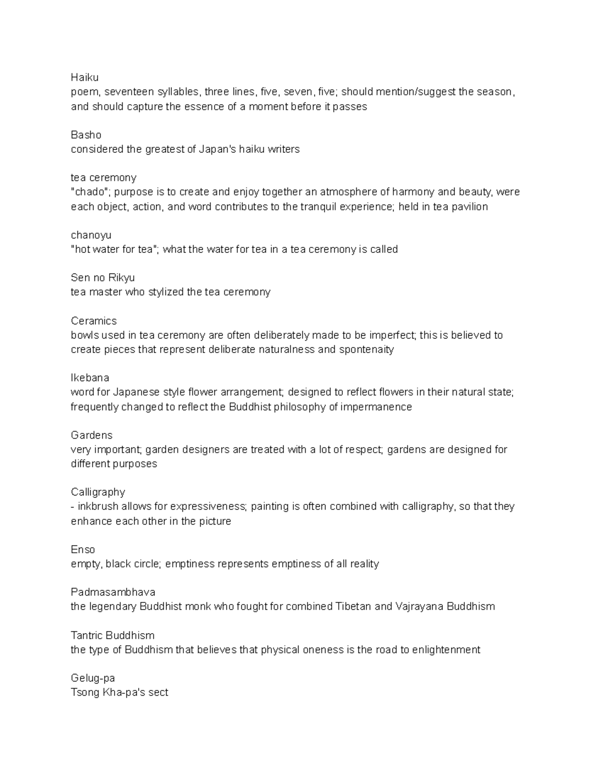 Asia History Study Guide 50 - Haiku poem, seventeen syllables, three ...