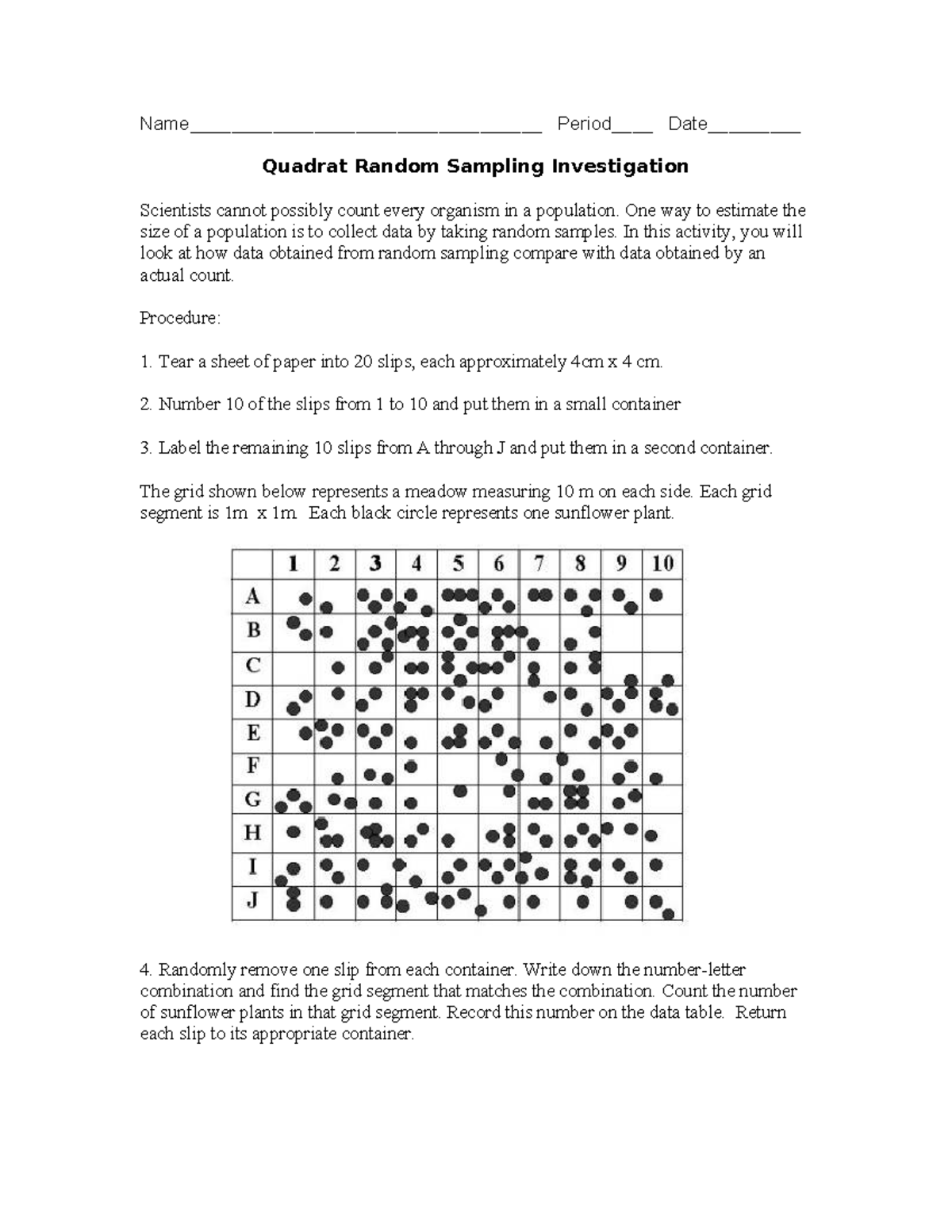Quadrat+ - This ives an intro to environmental science - Name