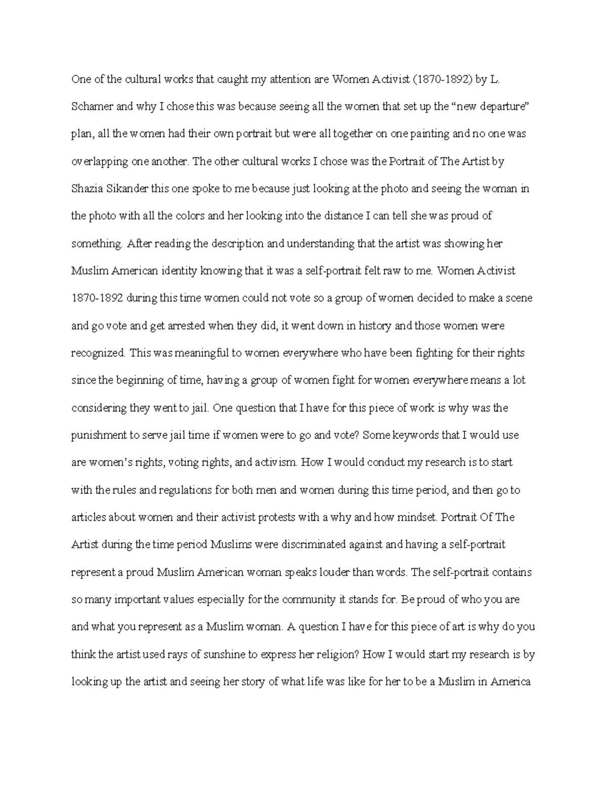 Cultrual work art peice - One of the cultural works that caught my ...