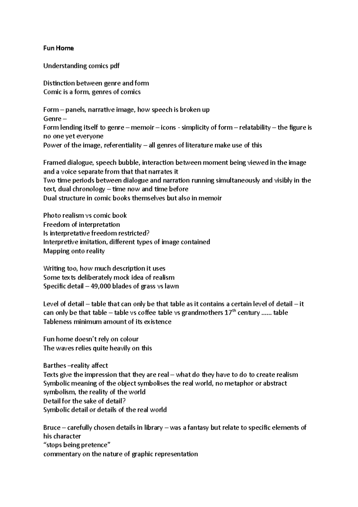 Fun Home - Notes from seminar on Fun Home by Alison Bechdel - Fun Home ...