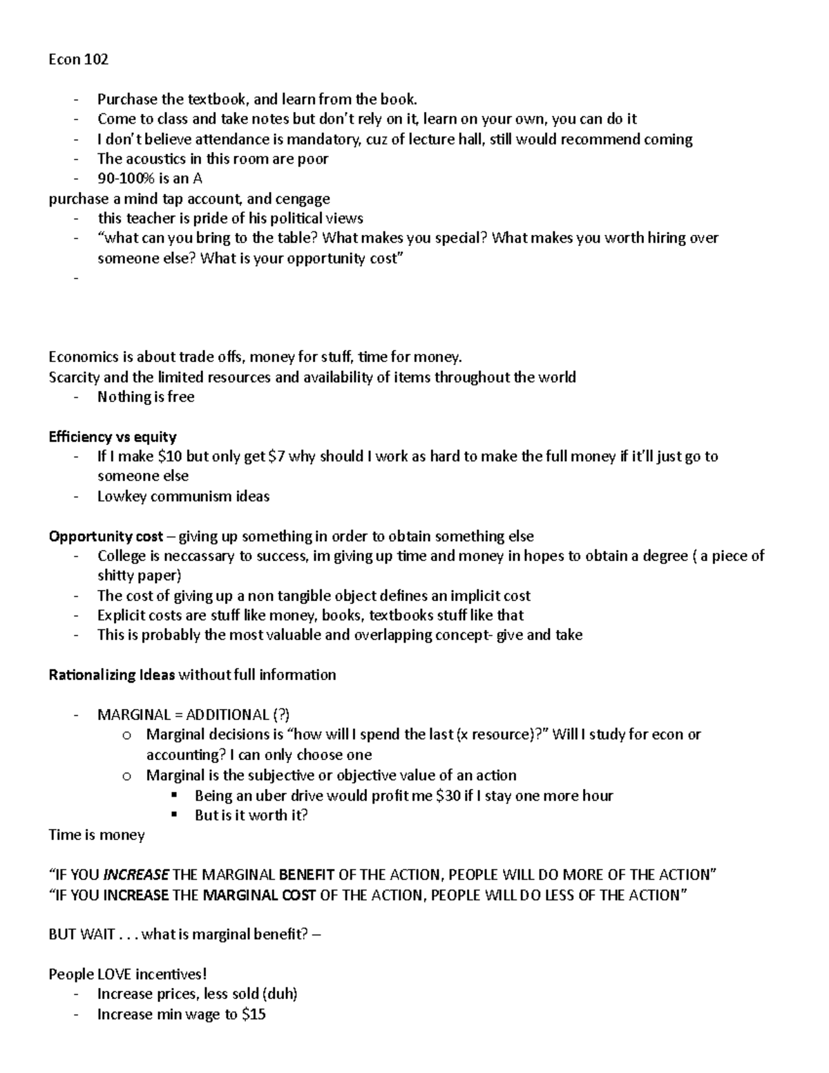 Econ 102 Lecture Notes Year Lecture Notes Econ 102 Purchase The Textbook And Learn From