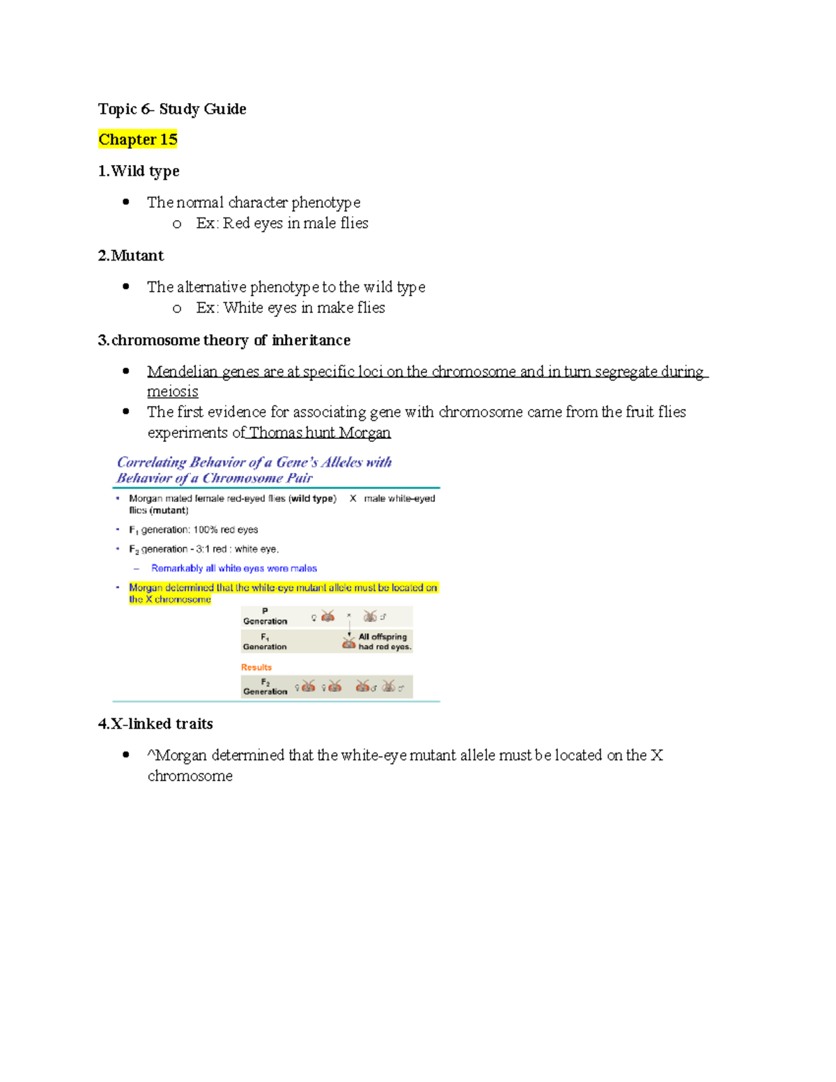 Bio 181 Topic 6 Study Guide - Topic 6- Study Guide Chapter 15 1 type ...